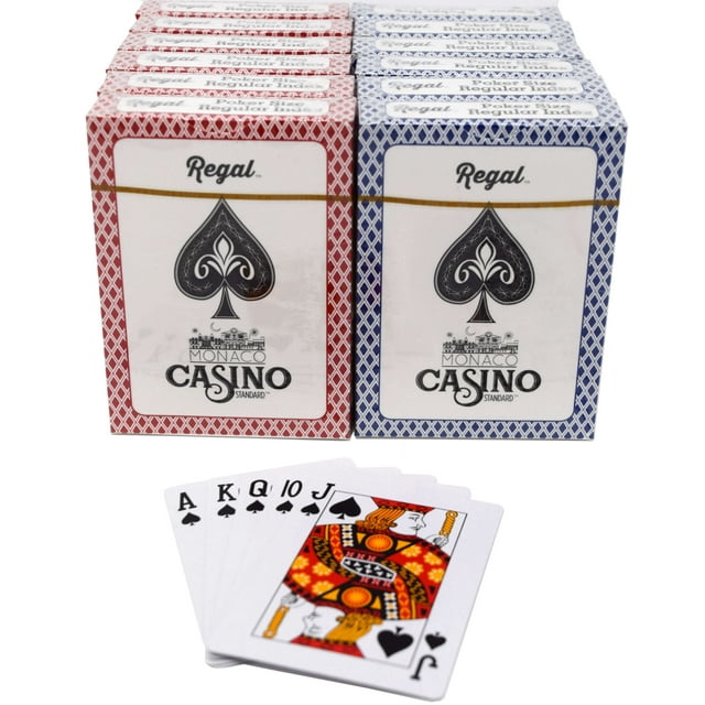 Regal Games Monaco Casino Poker Set, 24 Pack Standard Playing Cards (12 ...