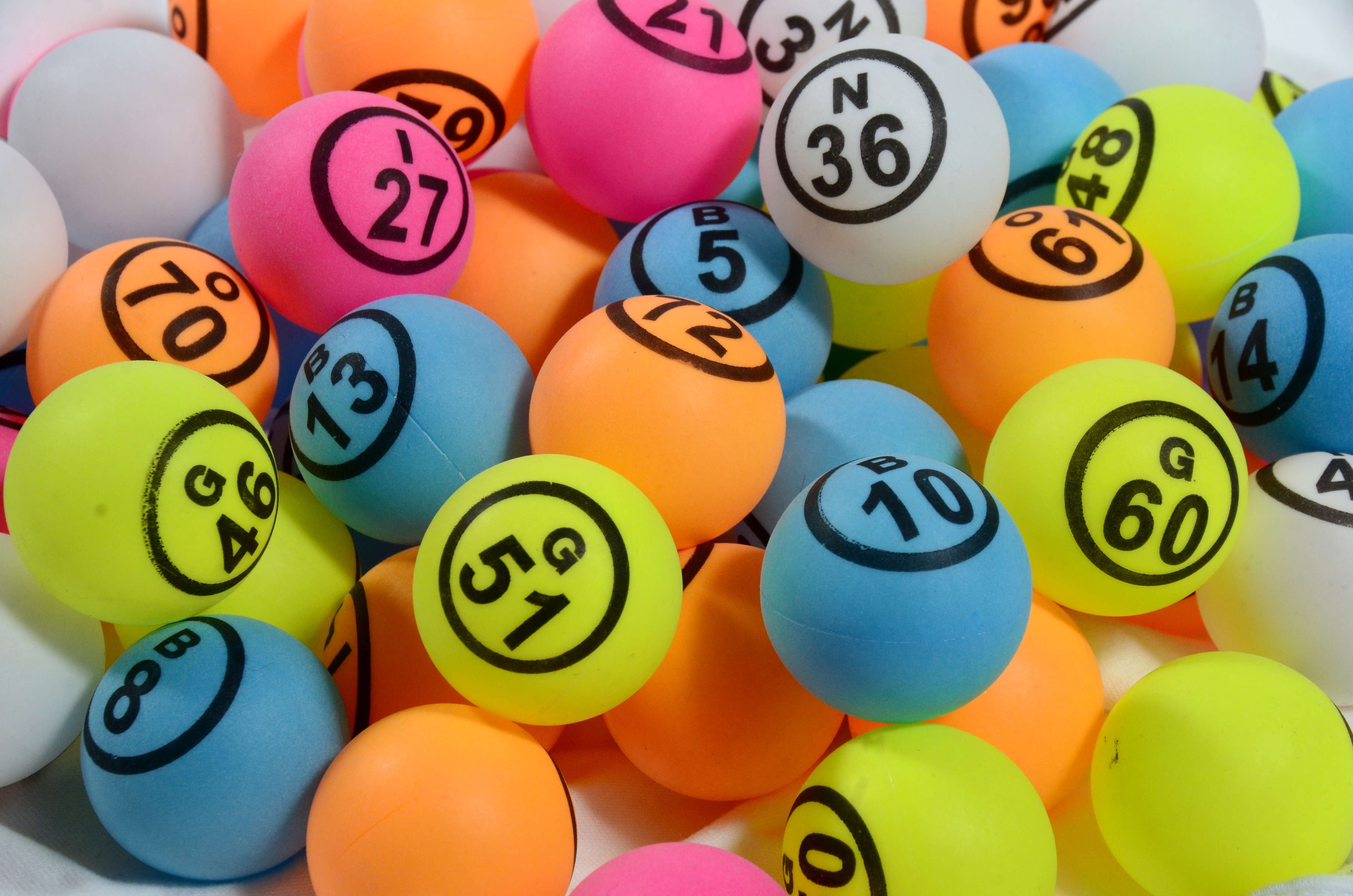 Regal Games, Professional Multi-Color Ping Pong Bingo Balls - Durable ...