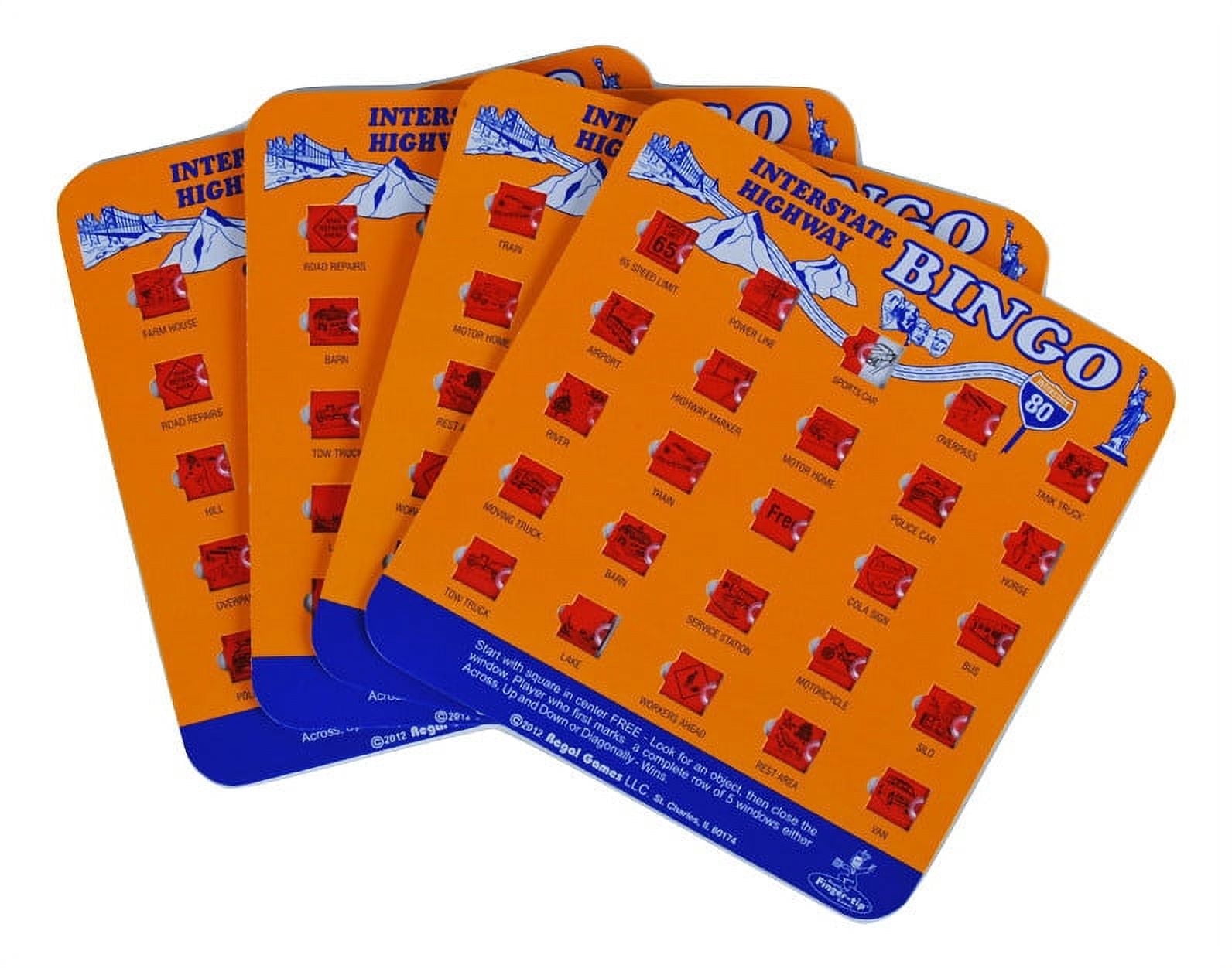 Regal Games Road Trip Bingo Set, Orange, 4 Packs - Innovative, Durable ...