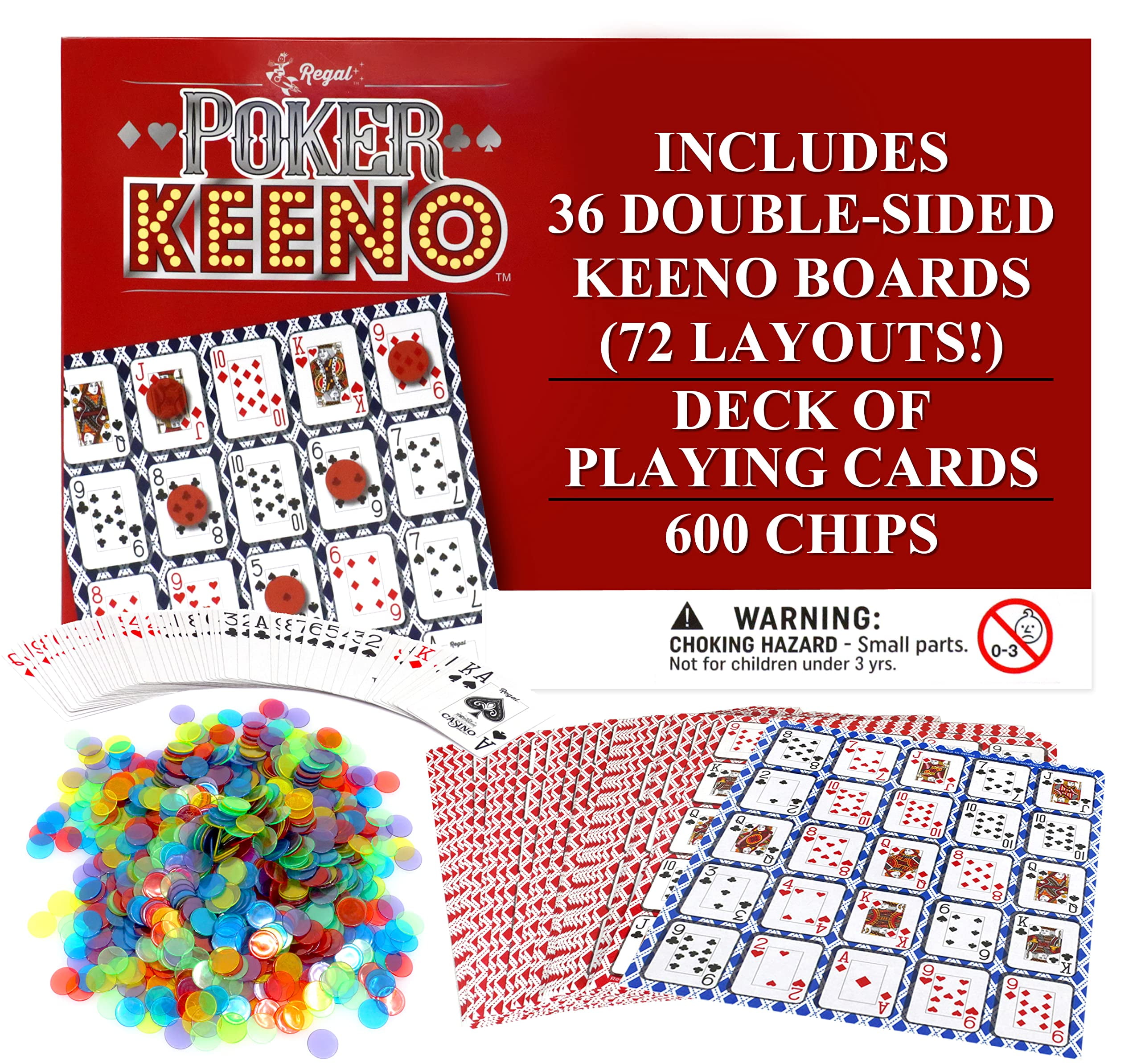 Regal Games - Poker OIF8 Keeno Bulk Game Set - Includes Boards, 600 ...