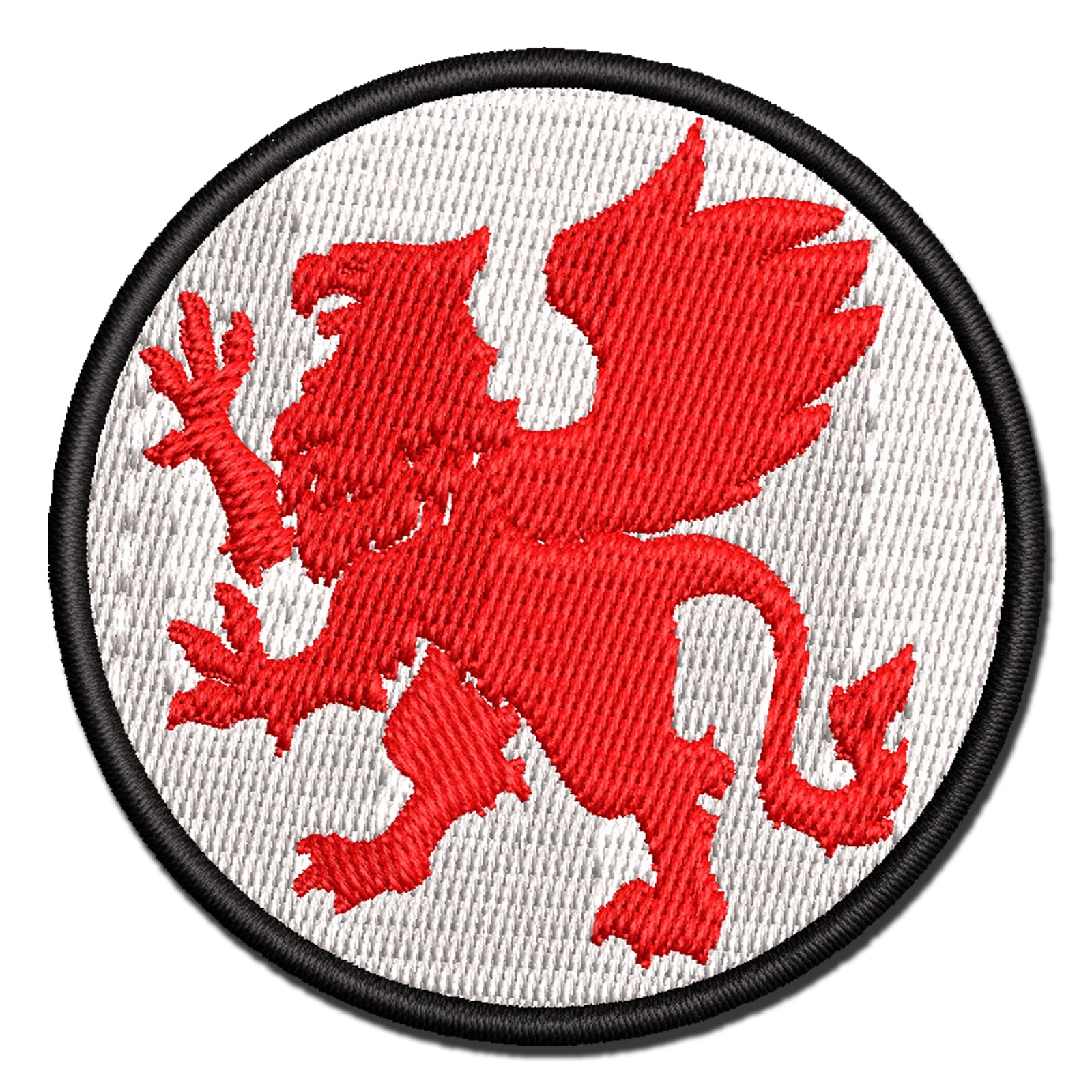 Regal Heraldic Griffin Applique Multi-Color Embroidered Iron-On Patch ...