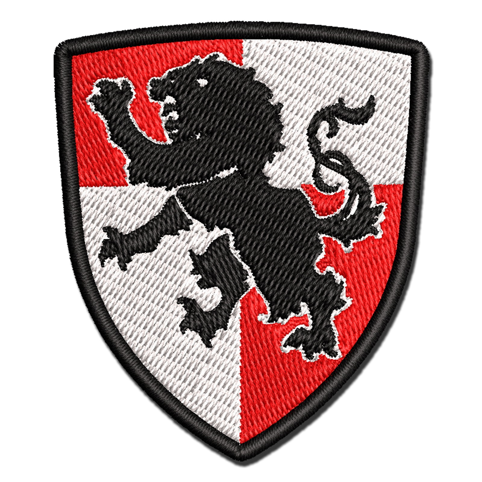 Regal Heraldic Lion Applique Multi-Color Embroidered Hook & Loop Patch ...
