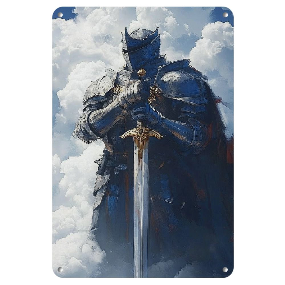 Regal Knight Iron Wall Art - 8x12 Inch Frameless Poster, Traditional ...