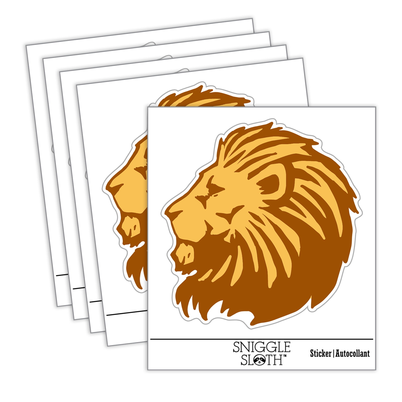 Regal Maned Lion Head Side Profile Car Window Bumper Water Bottle Phone ...