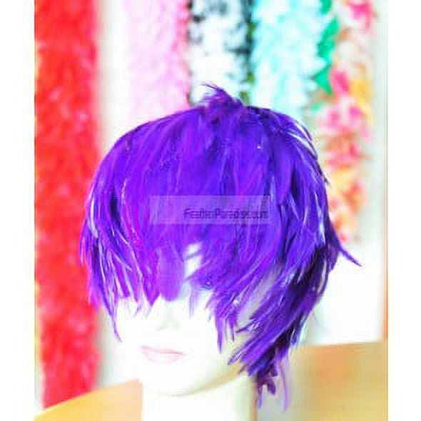 Regal Purple Hackle Feather Wigs Halloween Costume Wig - Walmart.com