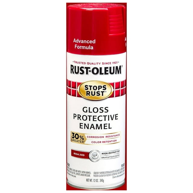 Regal Red, Rust-Oleum Stops Rust Advanced Gloss Spray Paint, 12 oz ...