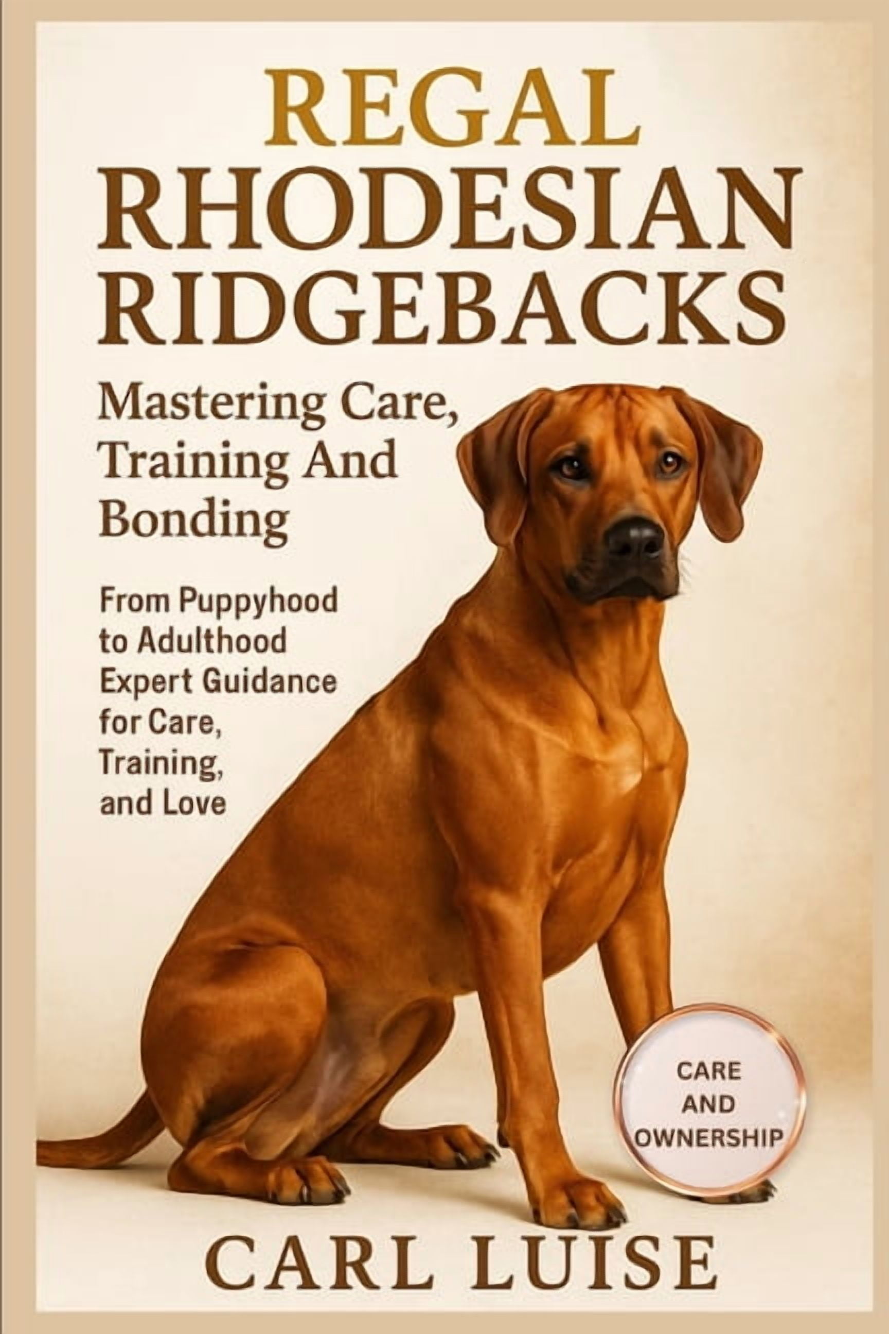 Regal Rhodesian Ridgebacks: Mastering Care, Training And Bonding: From ...