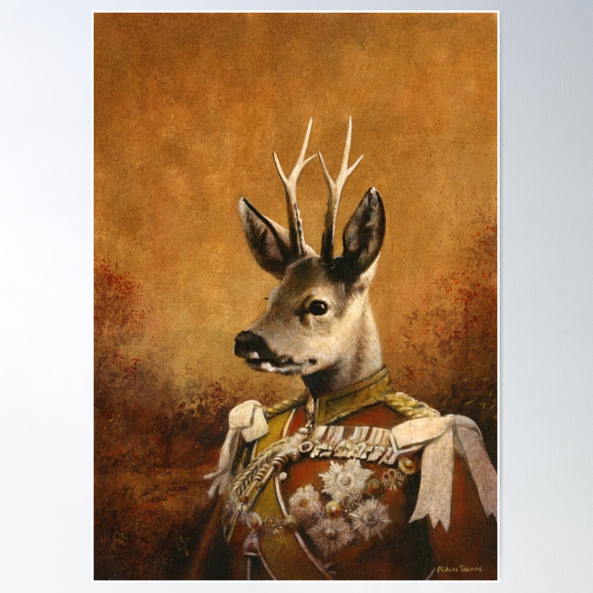 Regal Roe Deer Poster Wall Art, Modern Wall Decor For Living Room ...