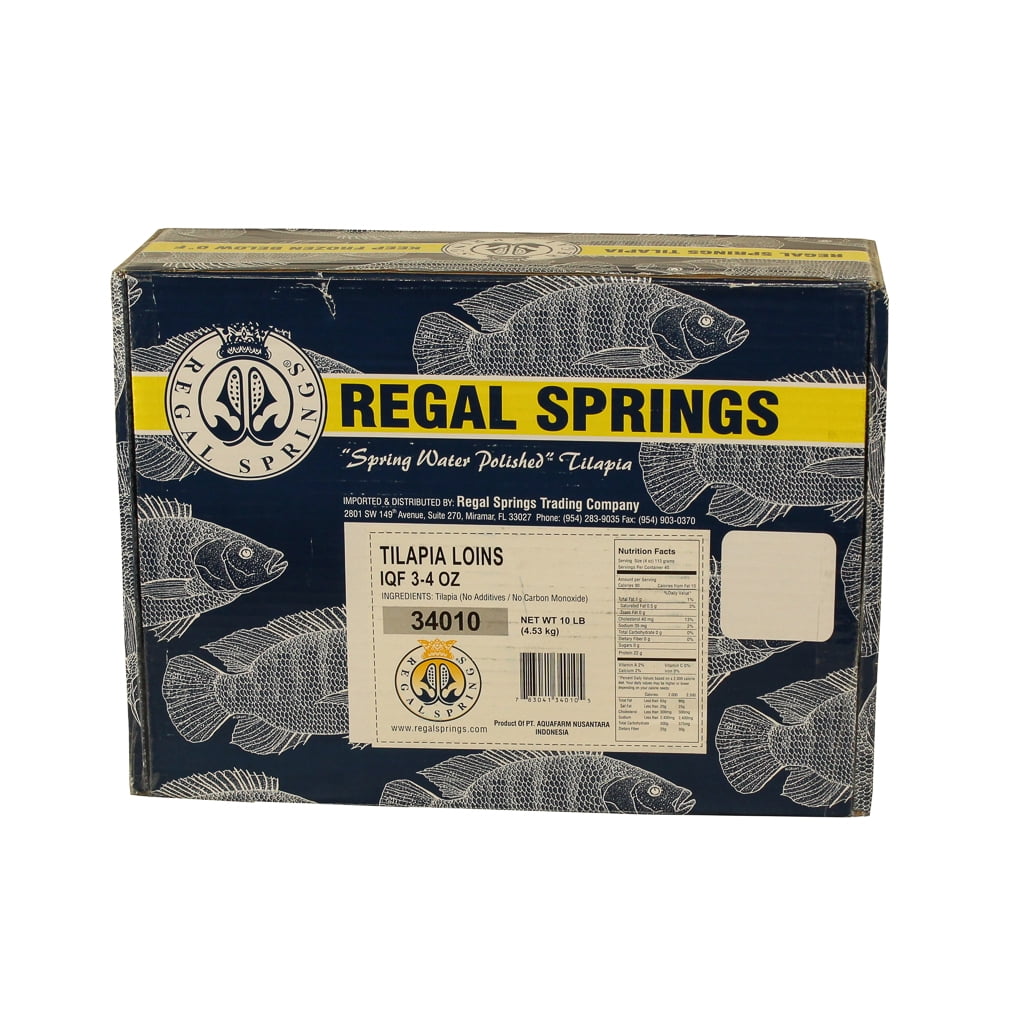 Regal Springs 3 to 4 Ounce Tilapia Loin, 10 Pound -- 1 each. - Walmart.com