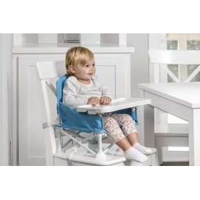 Nuby Lightweight High Chair Booster Seat for 9 Months Plus Blue Dots ...