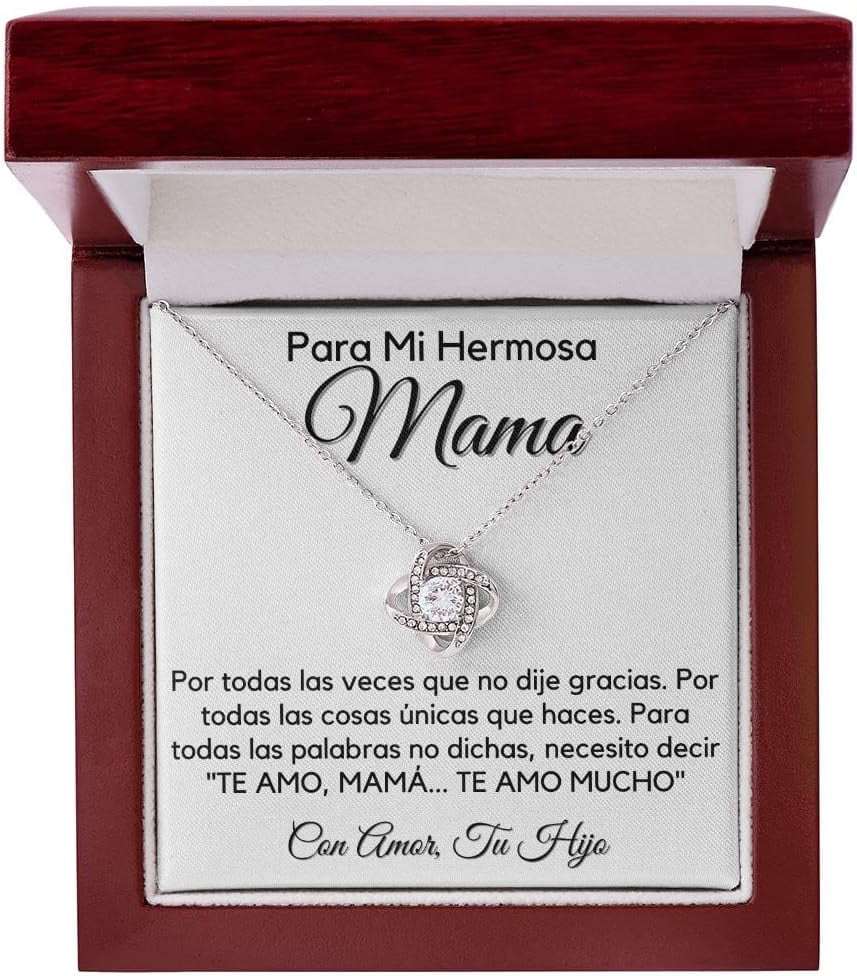 Regalo para Mama Love Knot Necklace - Regalos para El Dia De La Madre, Collares para Mama ...