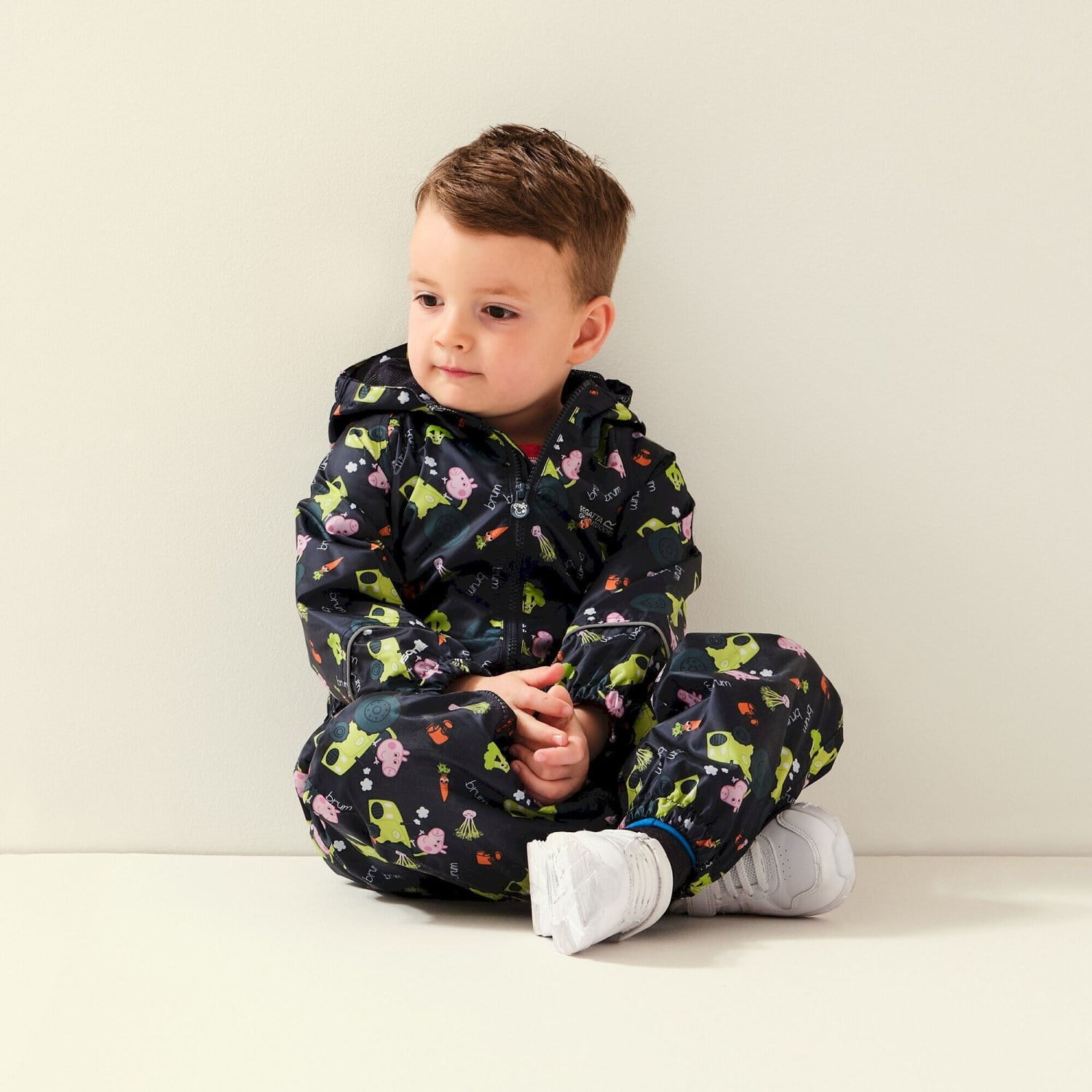 Regatta Boys/Girls Pobble Peppa Pig Tractor Waterproof Puddle Suit ...