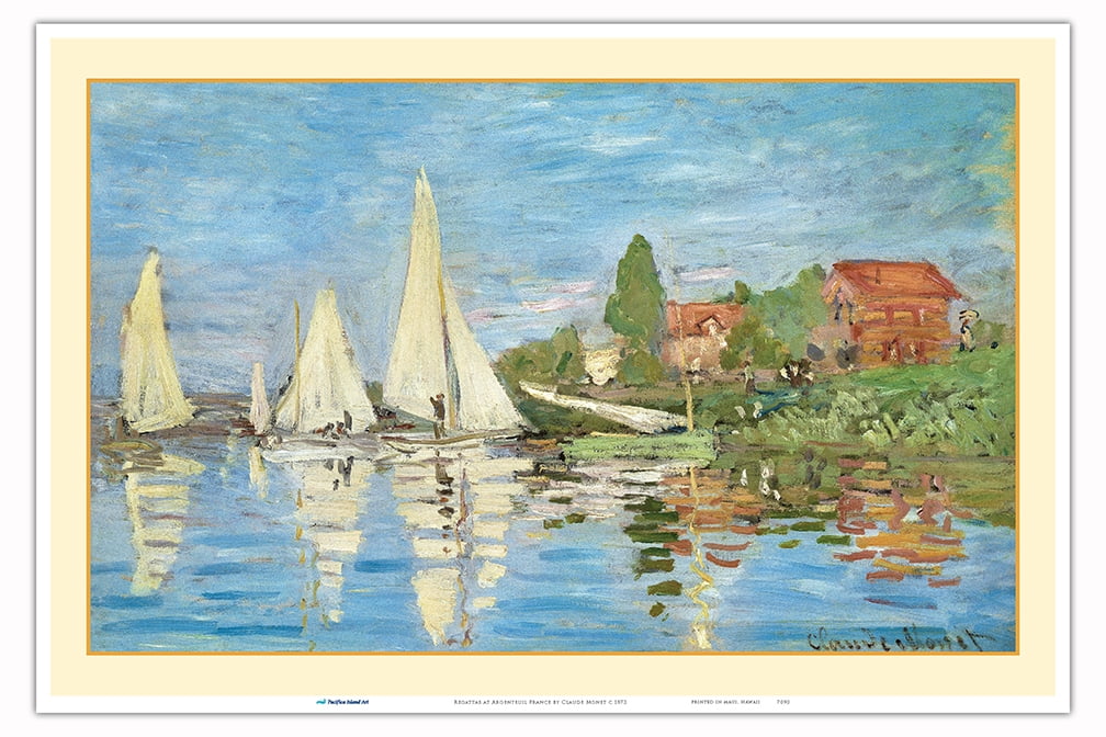 Regattas at Argenteuil France - From an Original Color Painting by ...