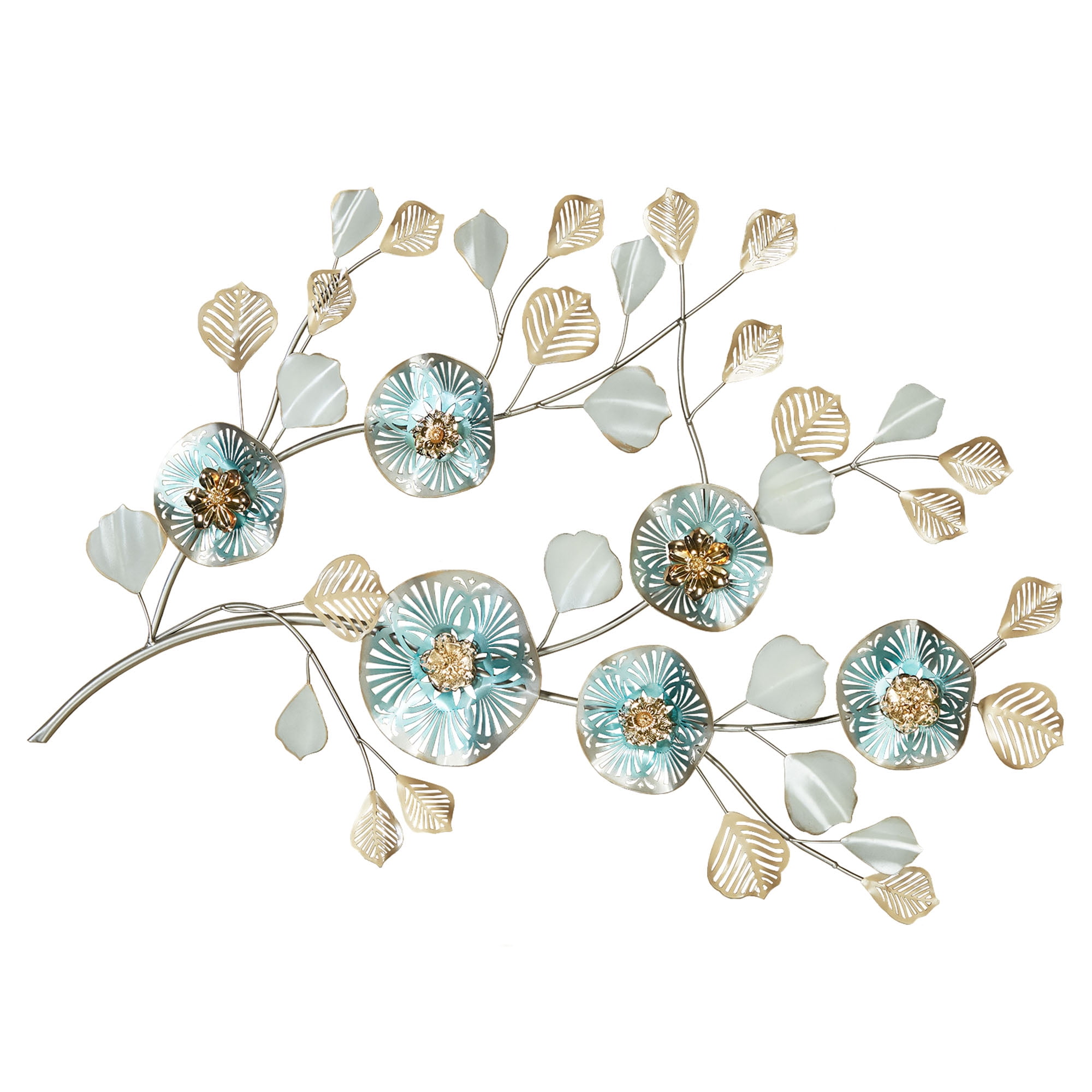 Regence Floral Wall Art Blue - Walmart.com