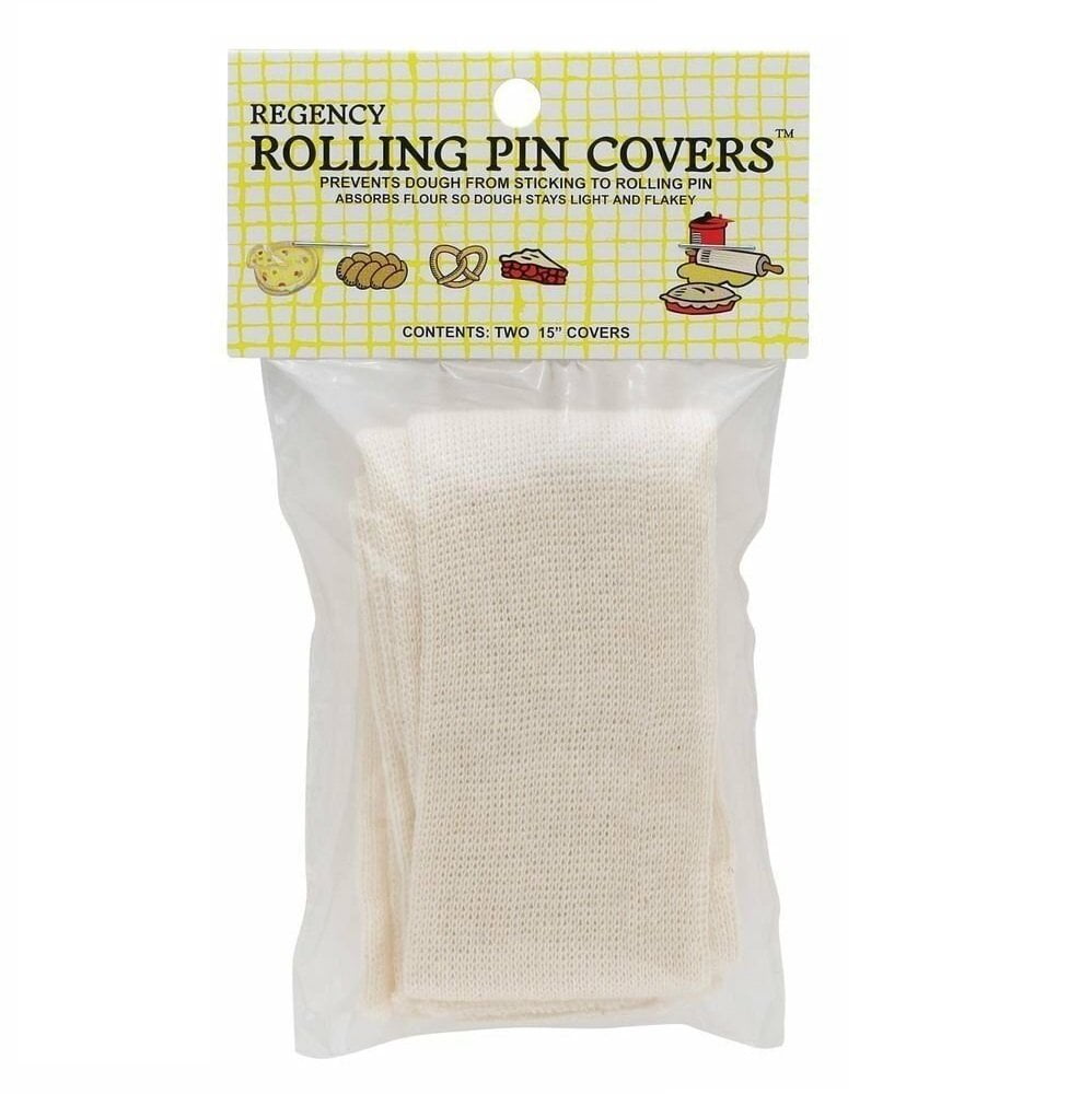 Regency 15" Reusable Cloth Rolling Pin Covers 2pk - Prevents Sticking ...