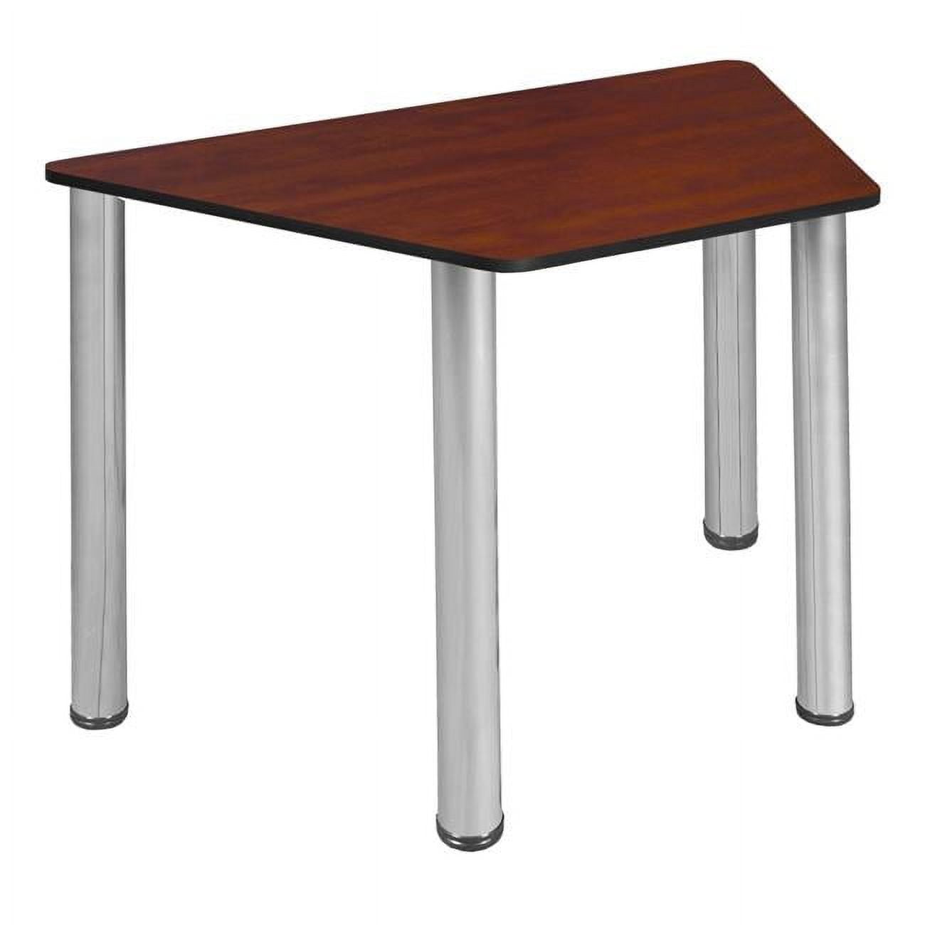 Regency 36 x 23 x 19 in. Trapezoid Desk, Cherry & Chrome - Walmart.com