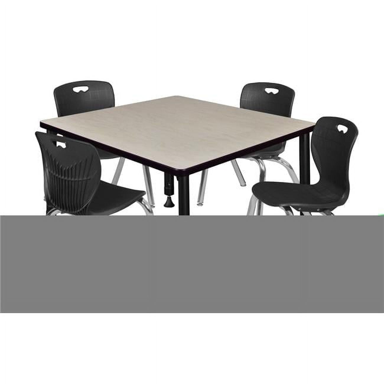 Regency 42 in. Kee Square Height Adjustable Classroom Table with 12 in ...