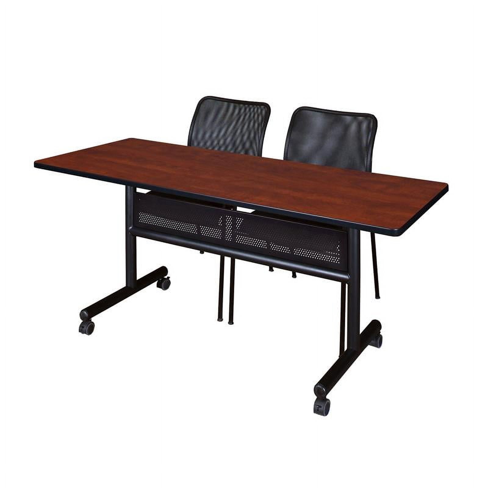Regency 60" x 24" Flip Top Mobile Training Table w/ Divider & 2 Stack ...