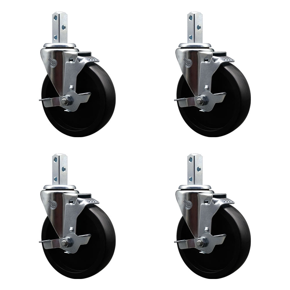 Regency 600CASTPRE4P Replacement Caster Set with Brakes - SCC - Walmart.com