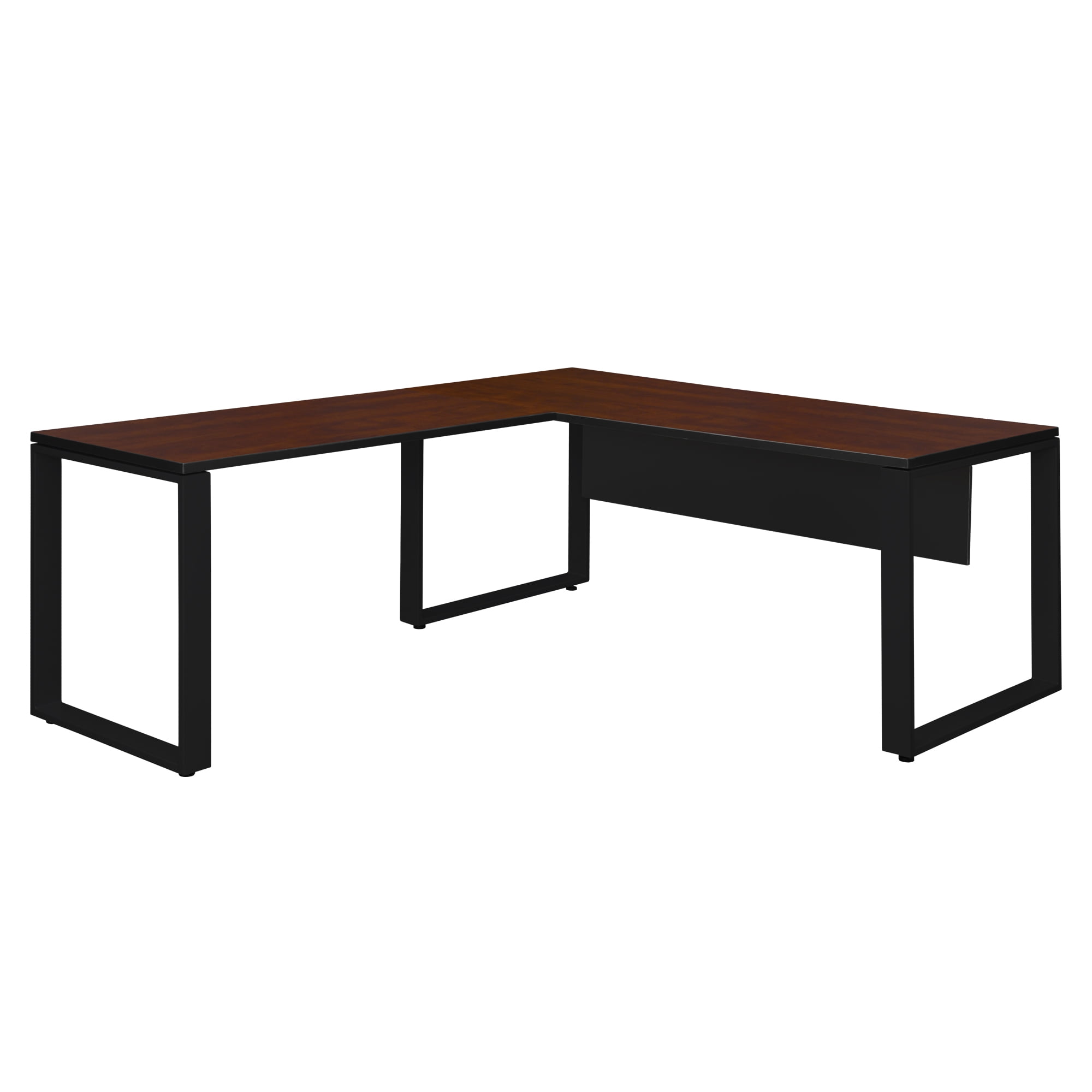 Regency Structure 66" x 30" L-Desk Shell with 48" Return- Cherry/Black ...