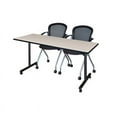 Regency 72" x 24" Kobe Mobile Training Table- Maple & 2 Cadence Chairs ...