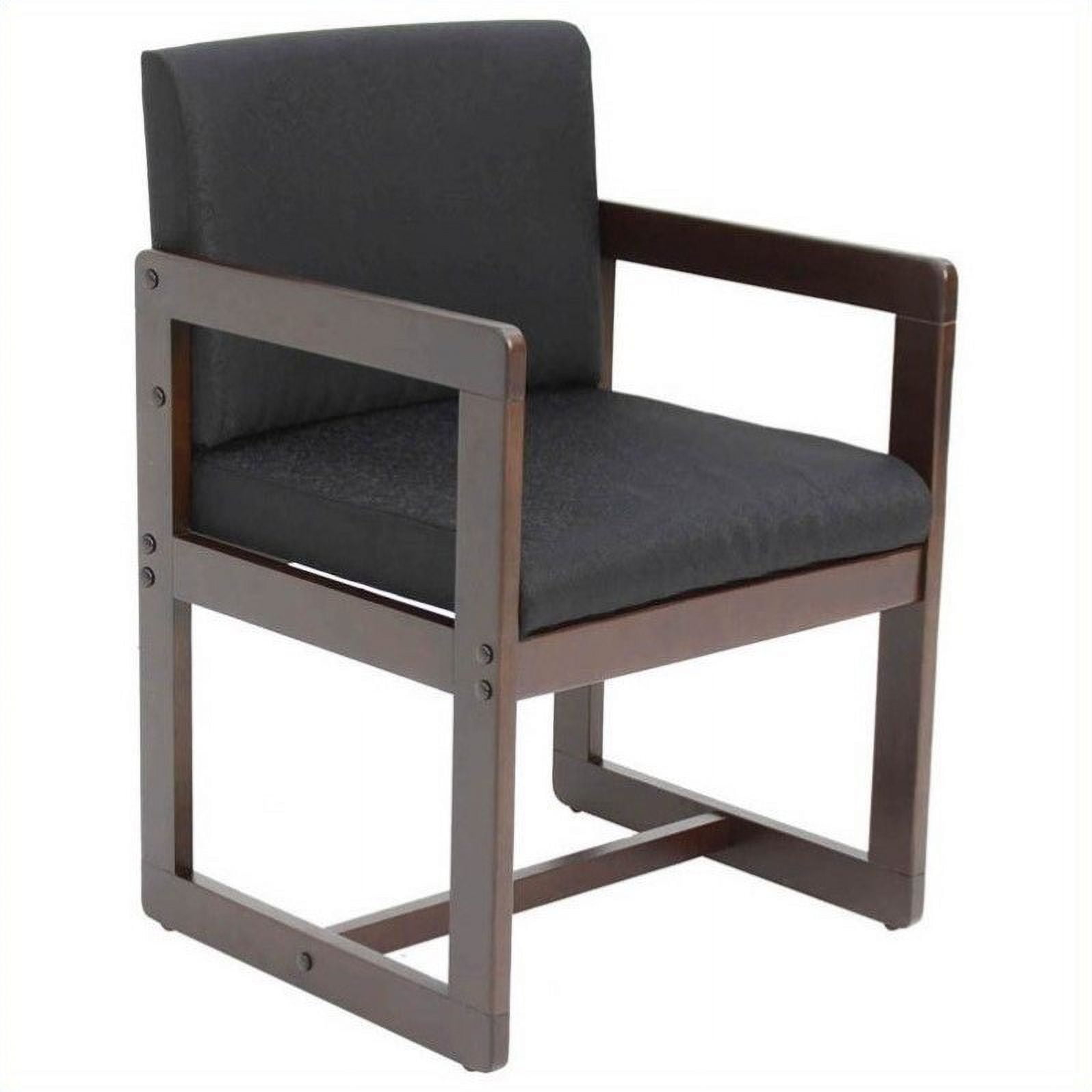 Regency Belcino Sled Side Guest Chair with Arms in Mocha Walnut and ...