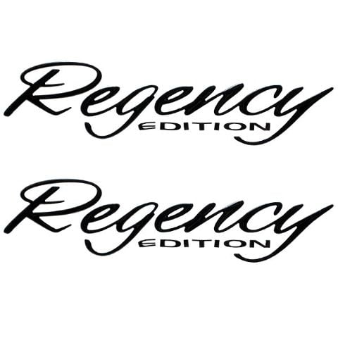 Regency Boats Logo Decals 150965 | 11 1/2 x 2 7/8 Inch Black (Pair ...