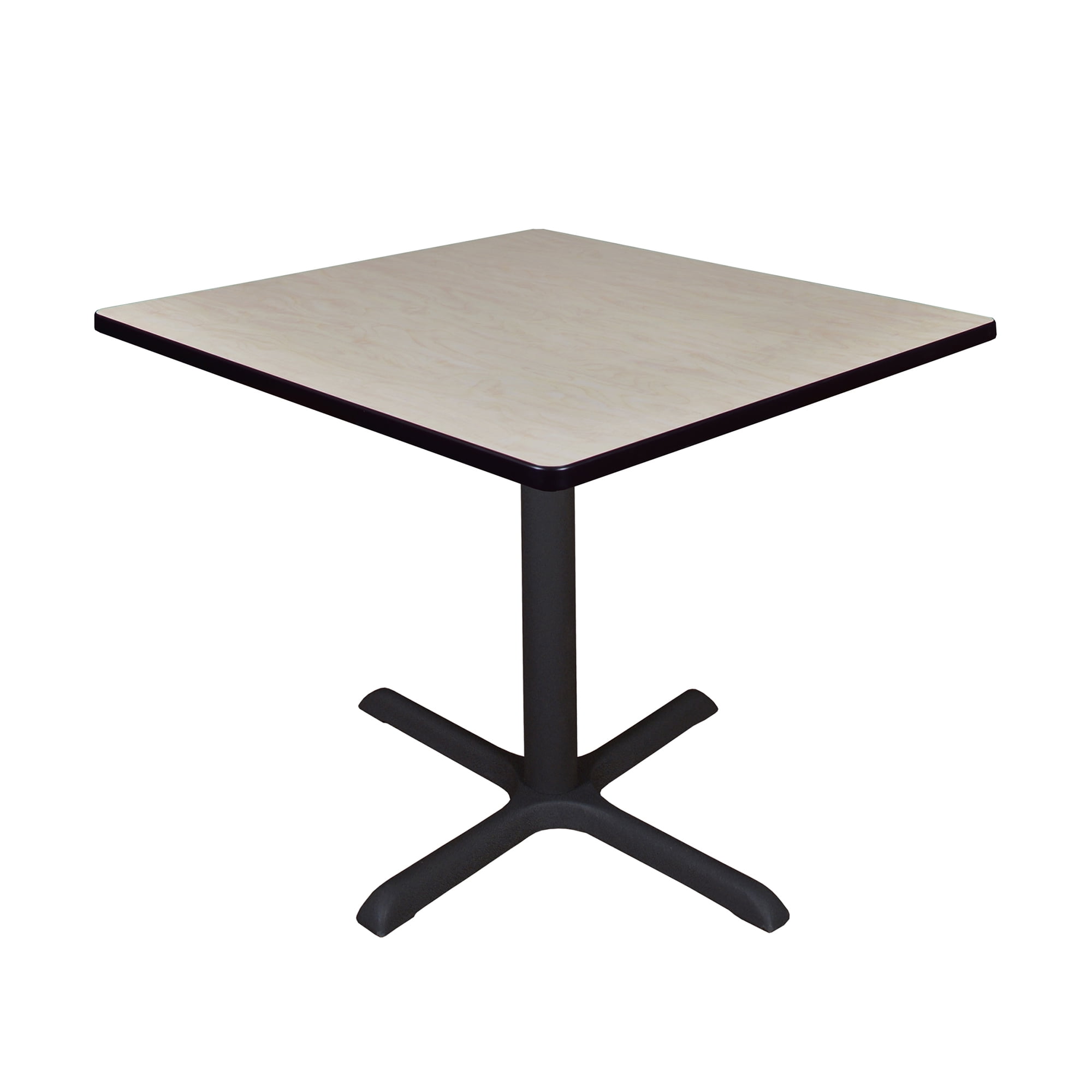 Regency Cain 42 inch Square Breakroom X-base Table in Maple/Black ...