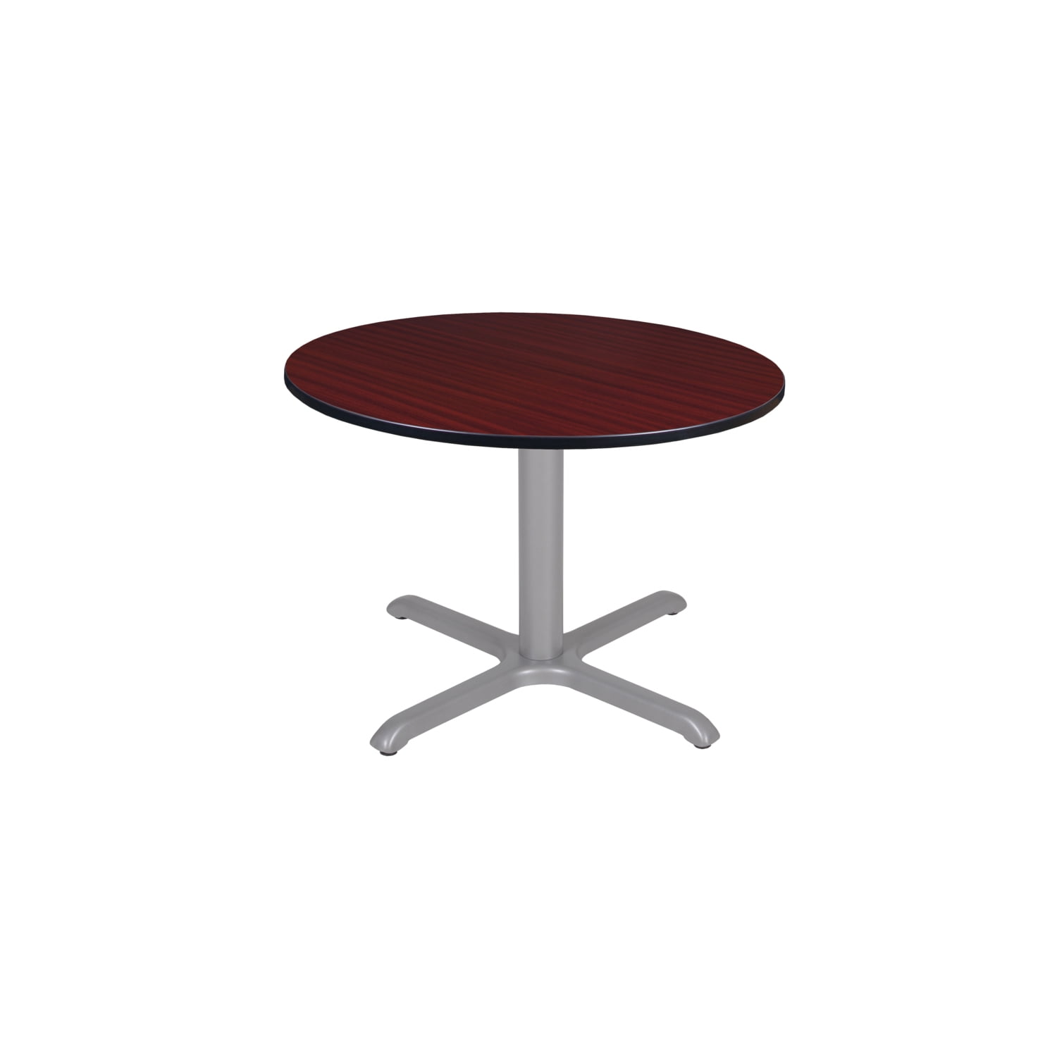 Regency Cain 48 in. Large Round X-Base Breakroom Table- Mahogany Top ...