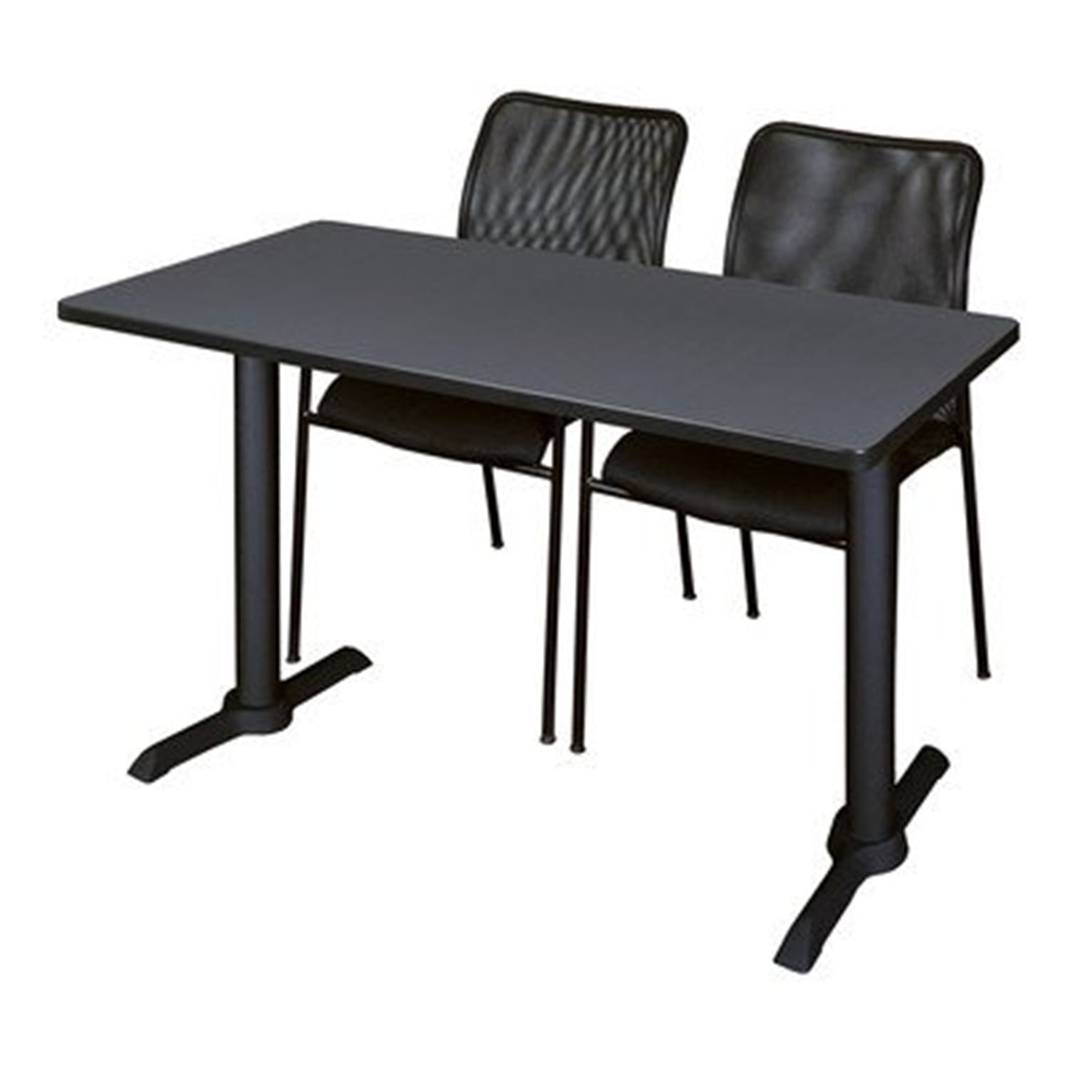 Regency Cain 60 x 24 in. T-Base Training Seminar Table- Maple & 2 Mario ...