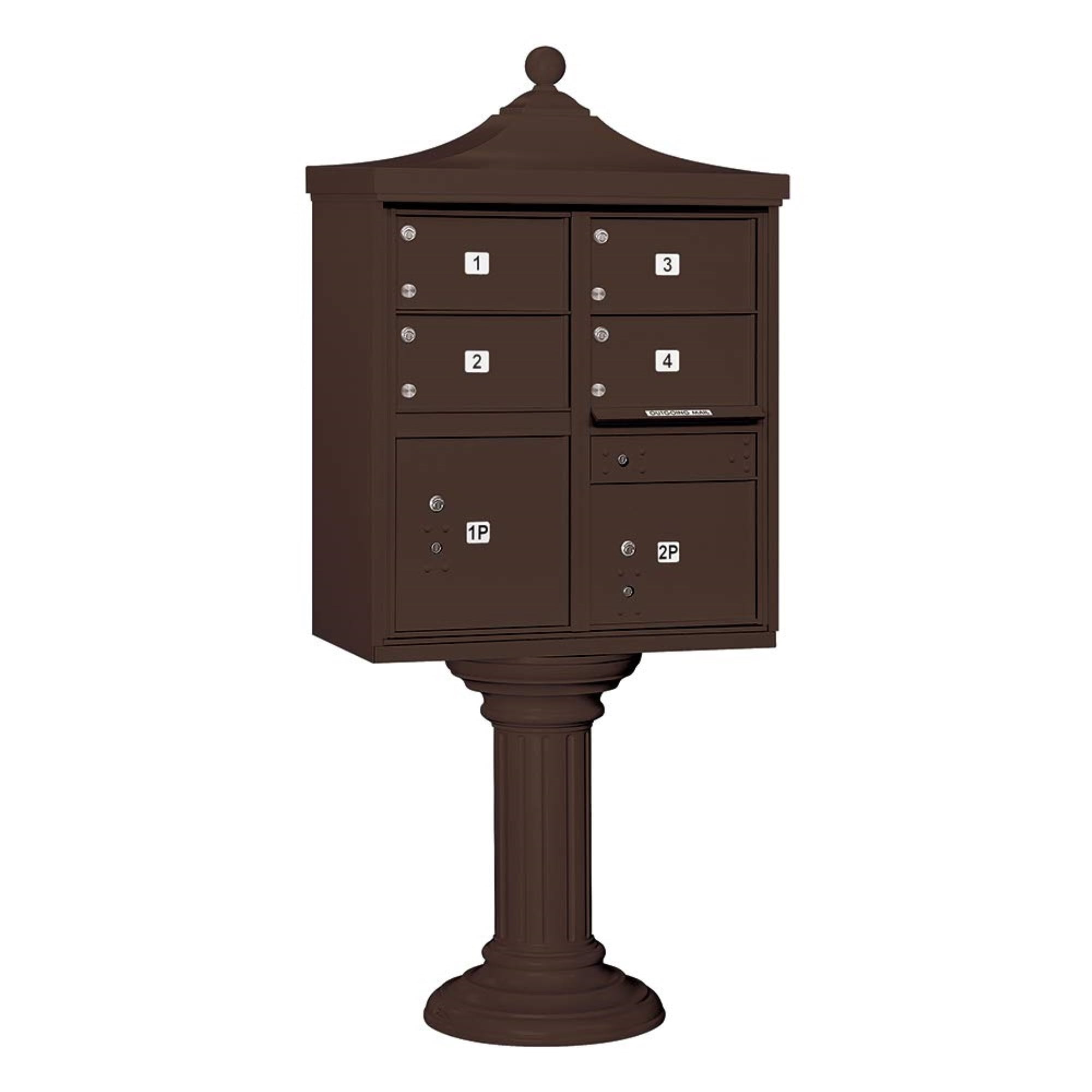 Regency Decorative Cluster Box Unit with 4 Doors and 2 Parcel Lockers ...