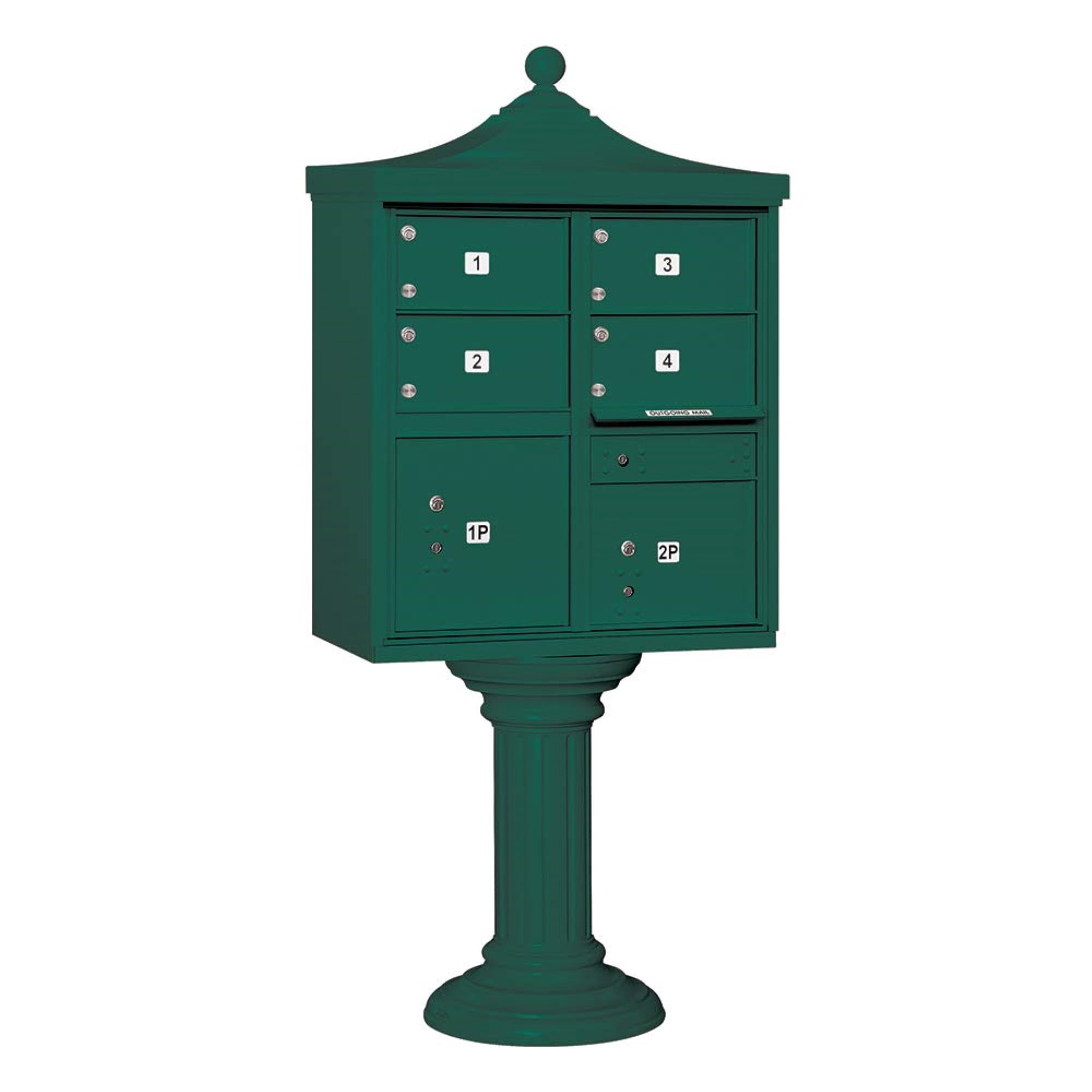 Regency Decorative Cluster Box Unit with 4 Doors and 2 Parcel Lockers ...