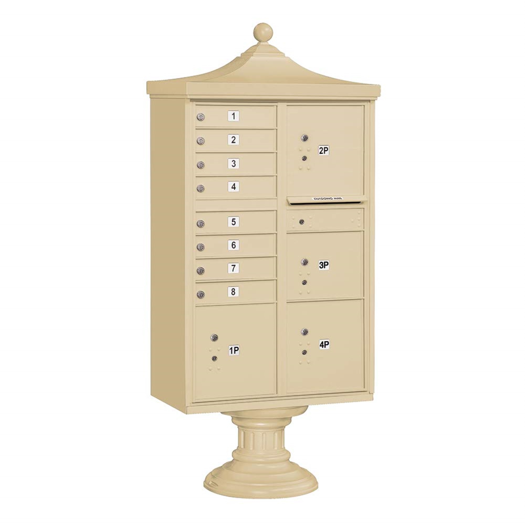 Regency Decorative Cluster Box Unit with 8 Doors and 4 Parcel Lockers ...