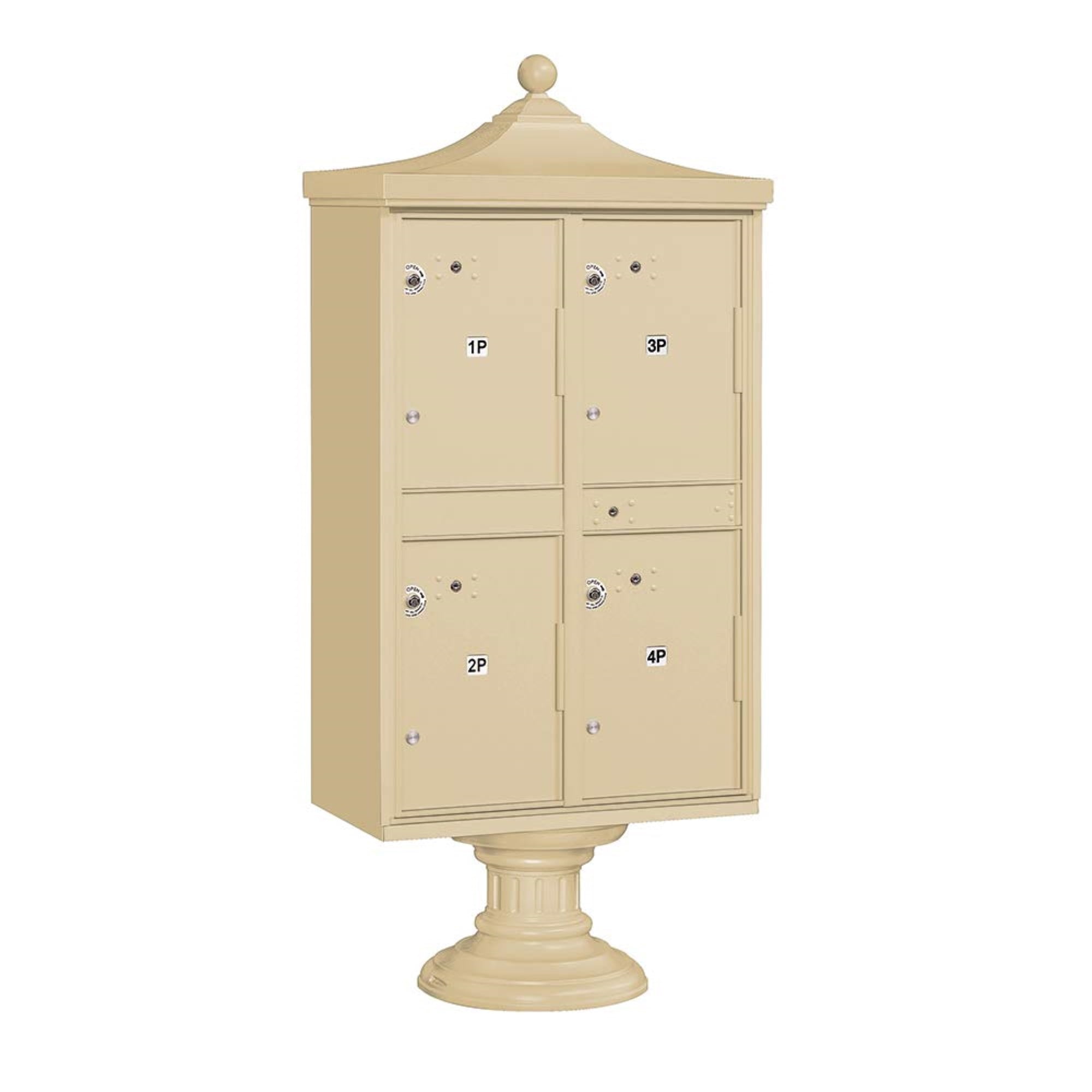 Regency Decorative Outdoor Parcel Locker with 4 Compartments in ...