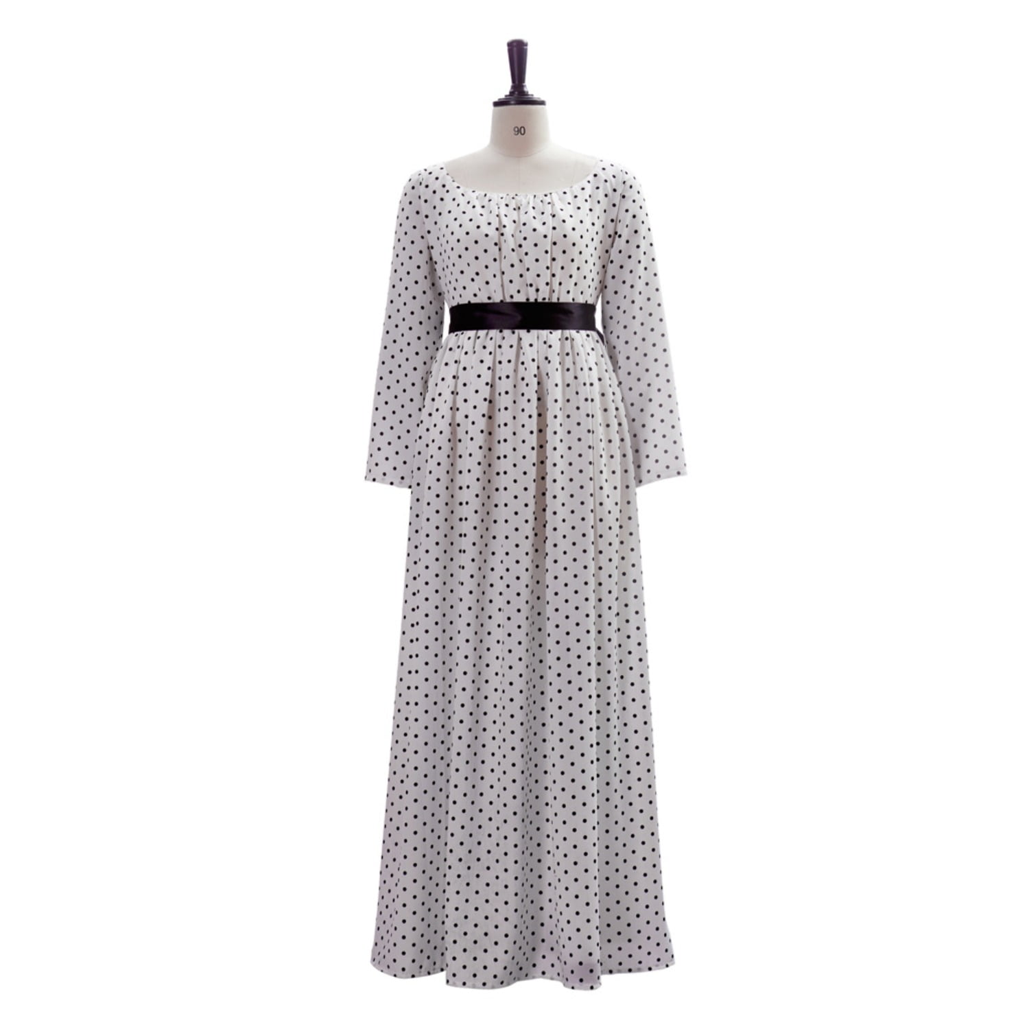 Regency Era Dress: Medieval Style Polka Dot Gown for Vintage Balls ...