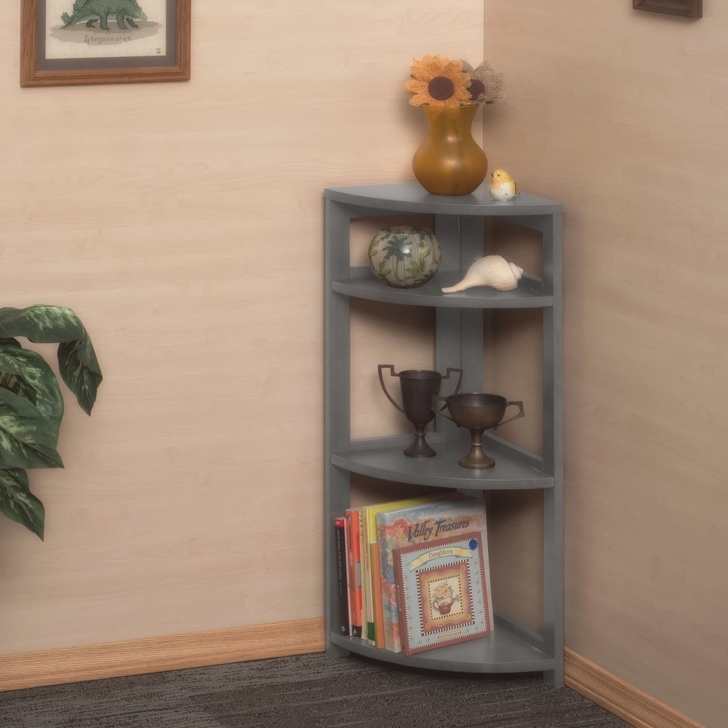 Regency Flip Flop 34 in. High Corner Folding Bookcase- Grey - Walmart.com