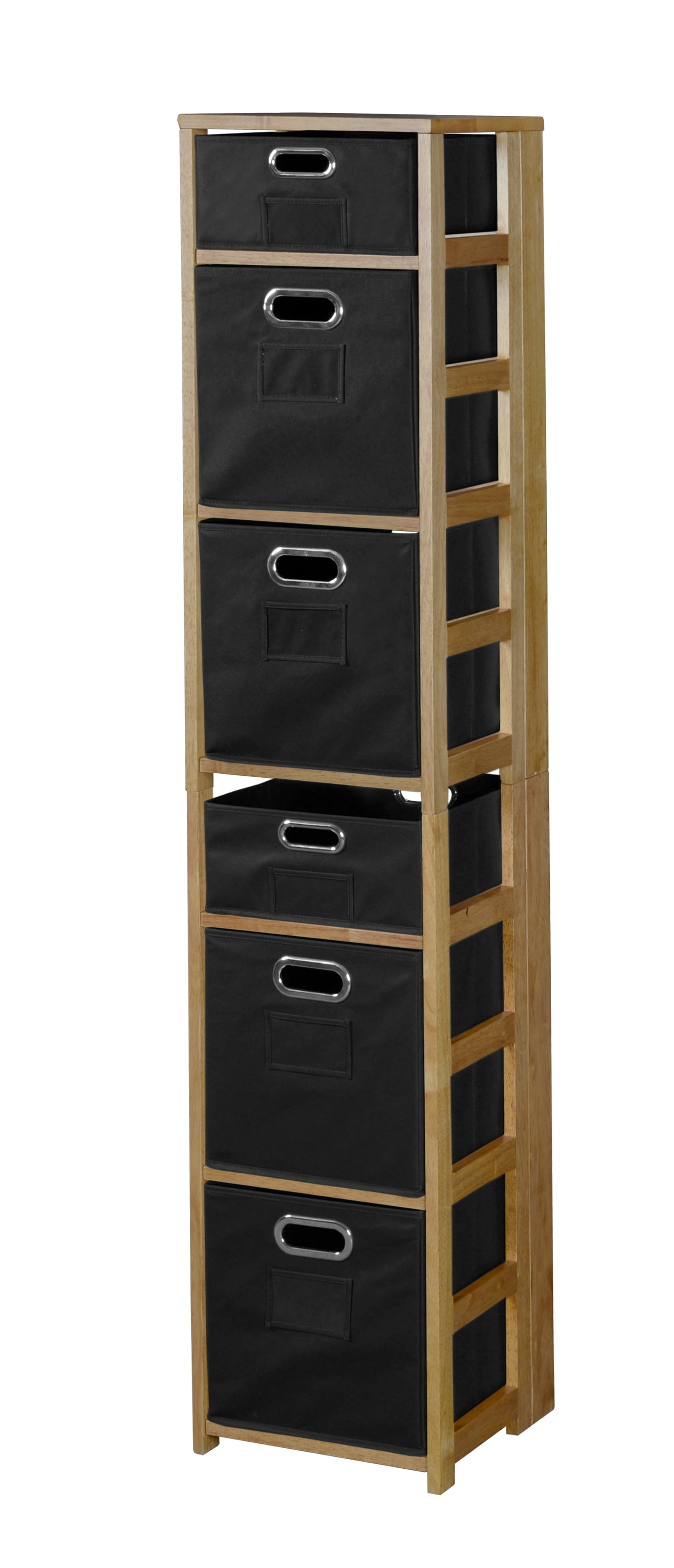 Regency Flip Flop 67 in Square Folding Bookcase with Folding Fabric ...