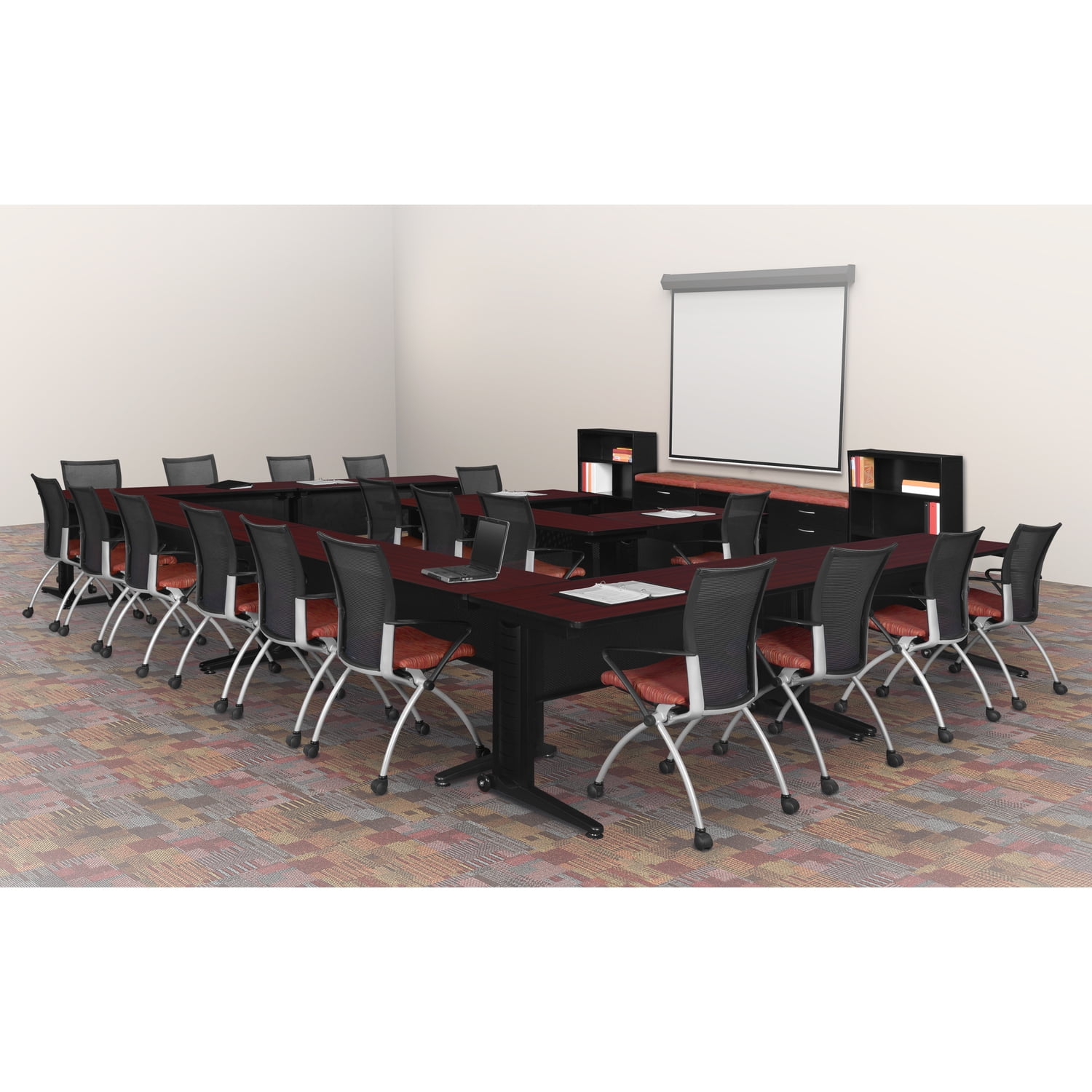 Regency Fusion 42 x 24 in. Seminar Training Table- Mahogany - Walmart.com