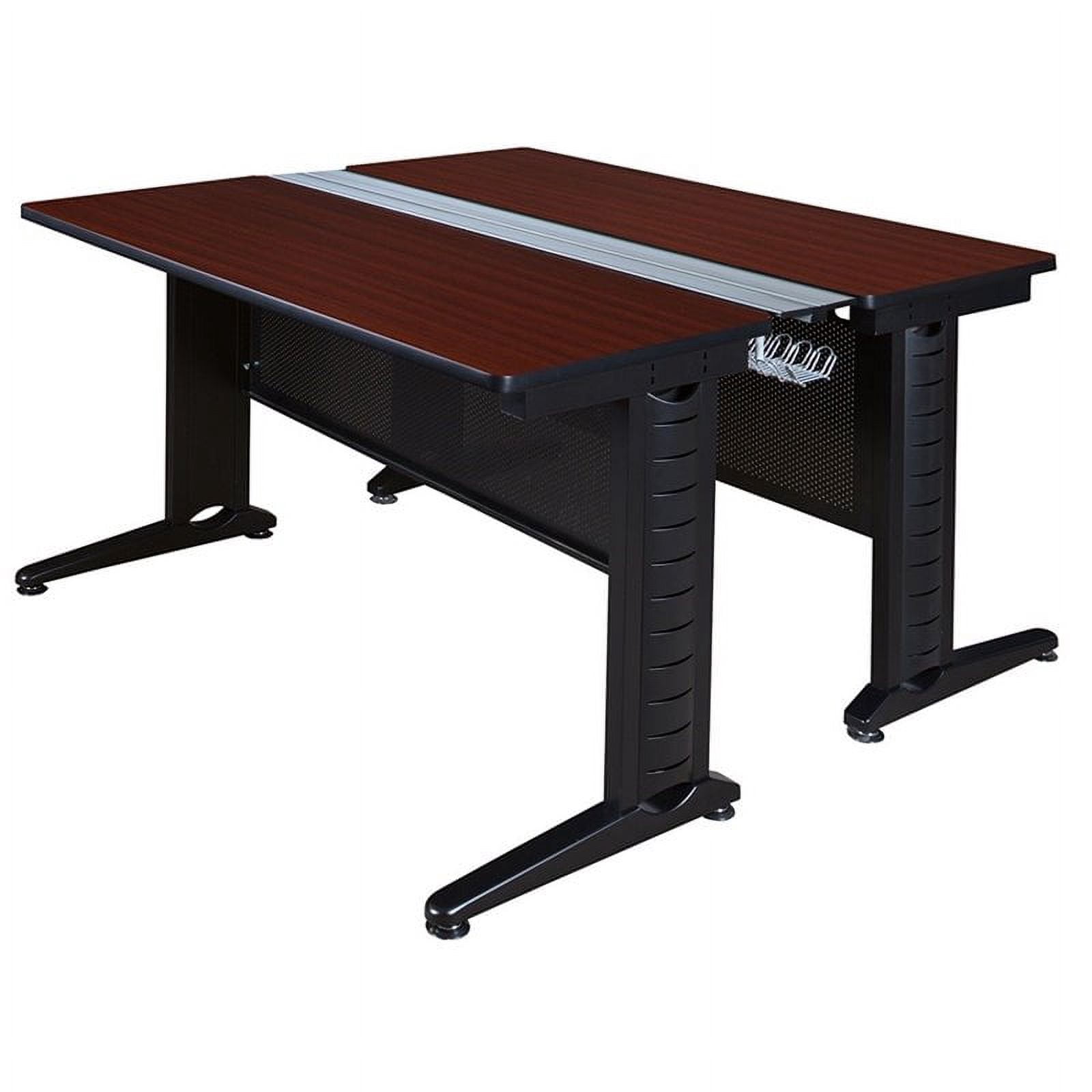 Regency Fusion 48" Computer Desk in Mahogany - Walmart.com