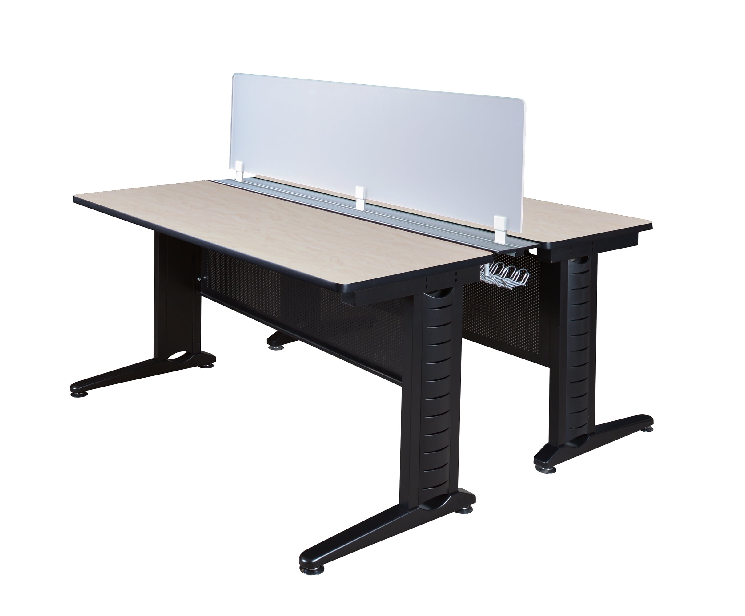 Regency Fusion 66 x 24 in. 2 Person Bench Workstation with Privacy ...