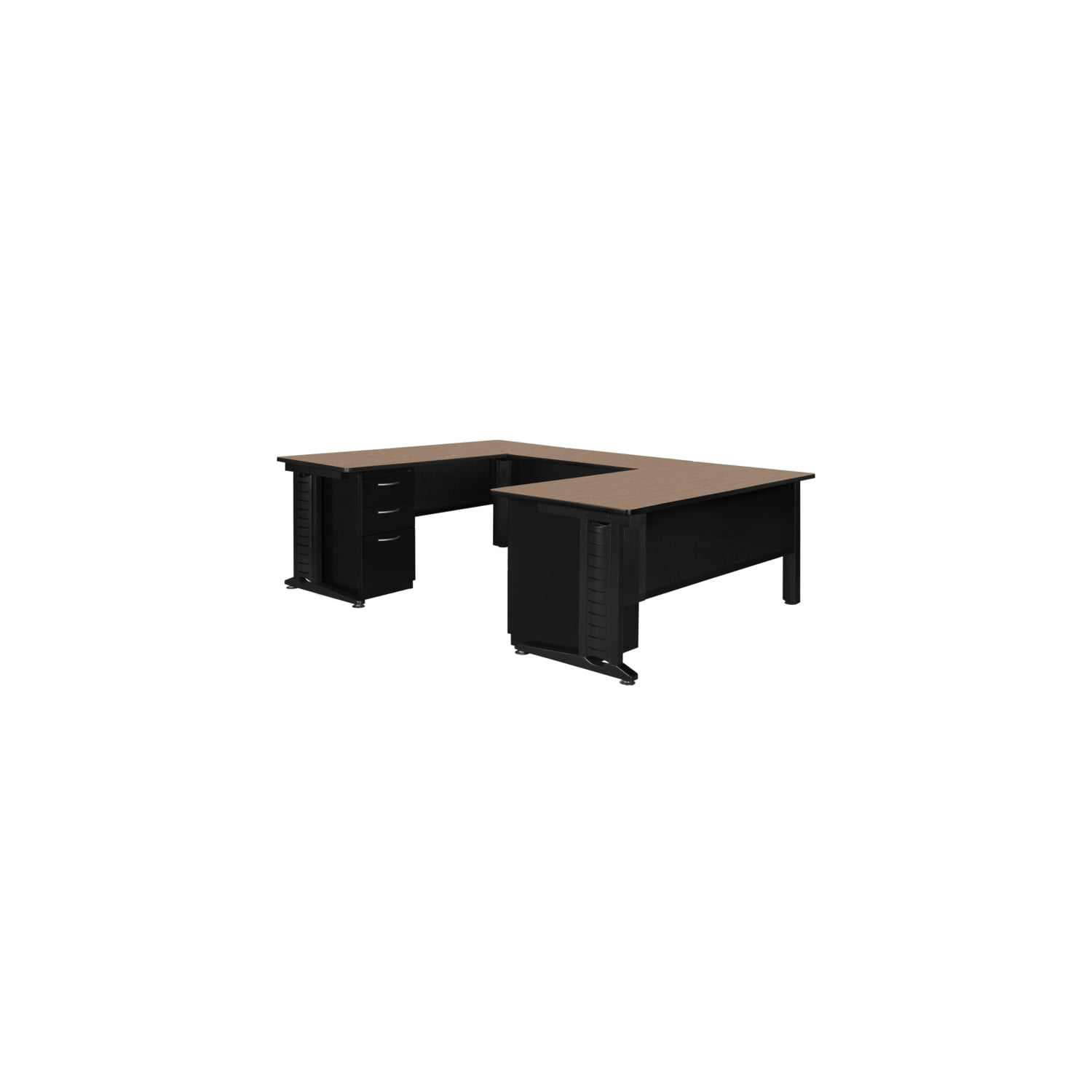 Regency Fusion 72 x 102 in. U Shaped Desk with Double Pedestal Drawer ...