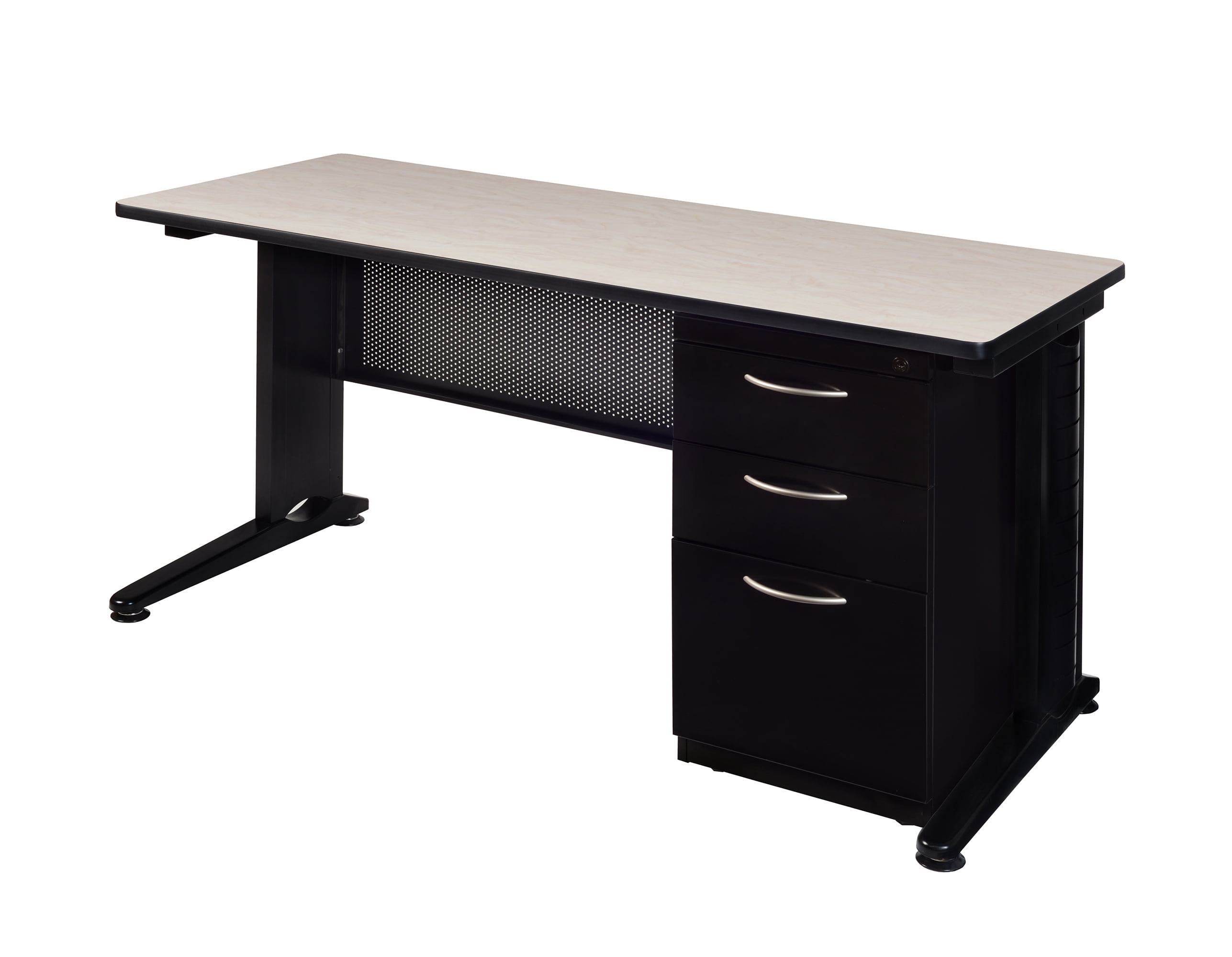 Regency Fusion 72 x 24 Teachers Desk with Single Pedestal Drawer Unit ...