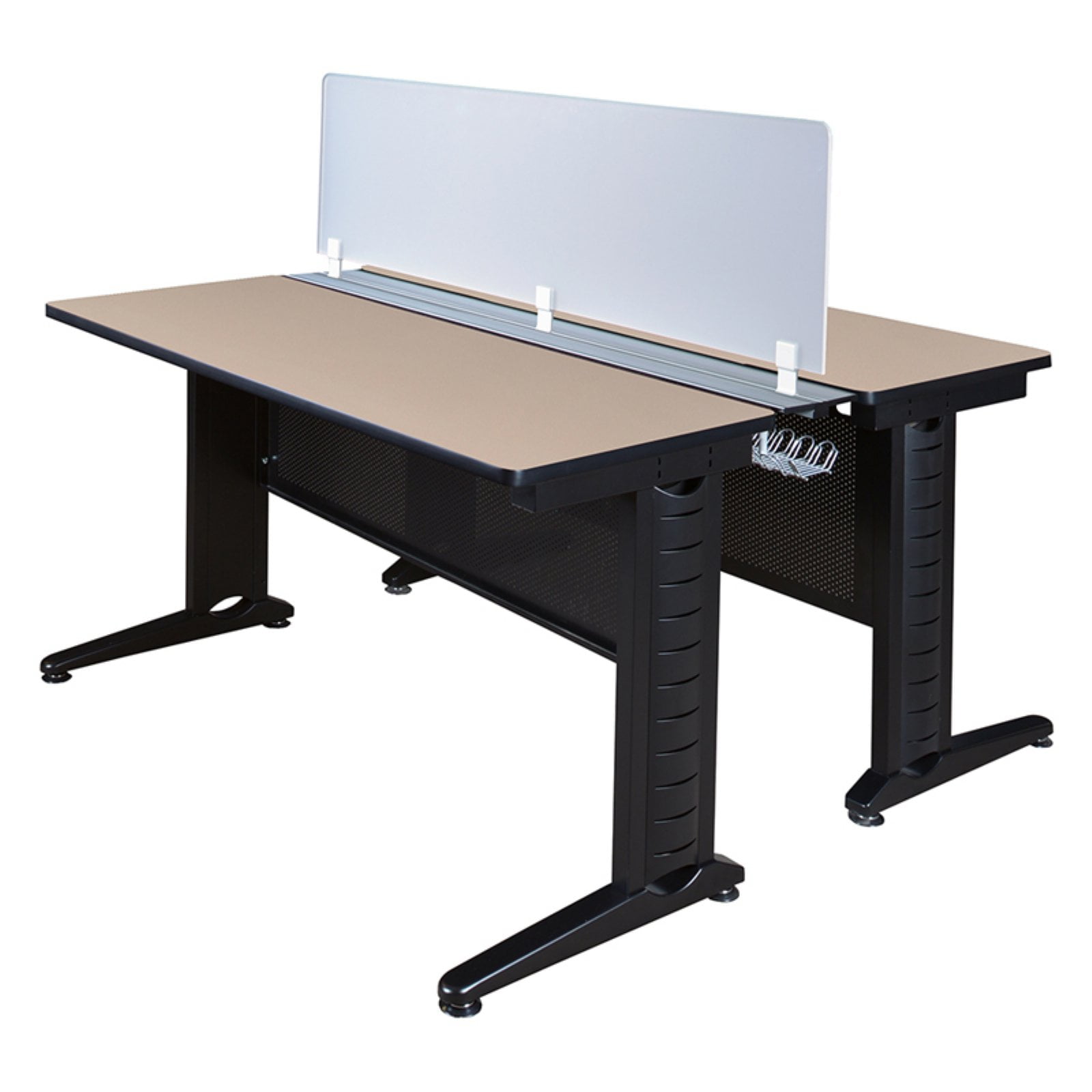 Regency Fusion 48 x 24 in. 2 Person Bench Workstation with Privacy ...