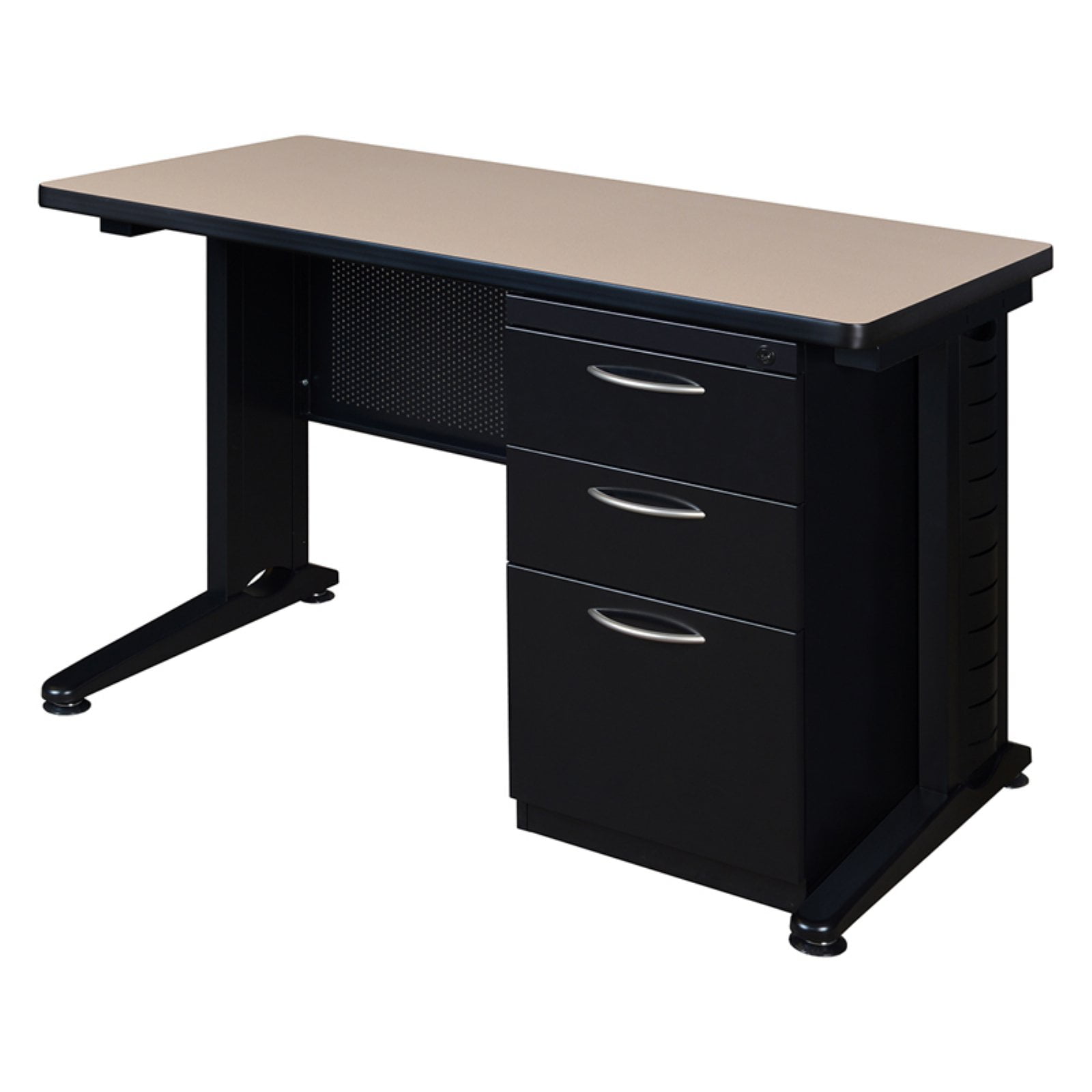 Regency Fusion 60 x 24 Teachers Desk with Single Pedestal Drawer Unit ...