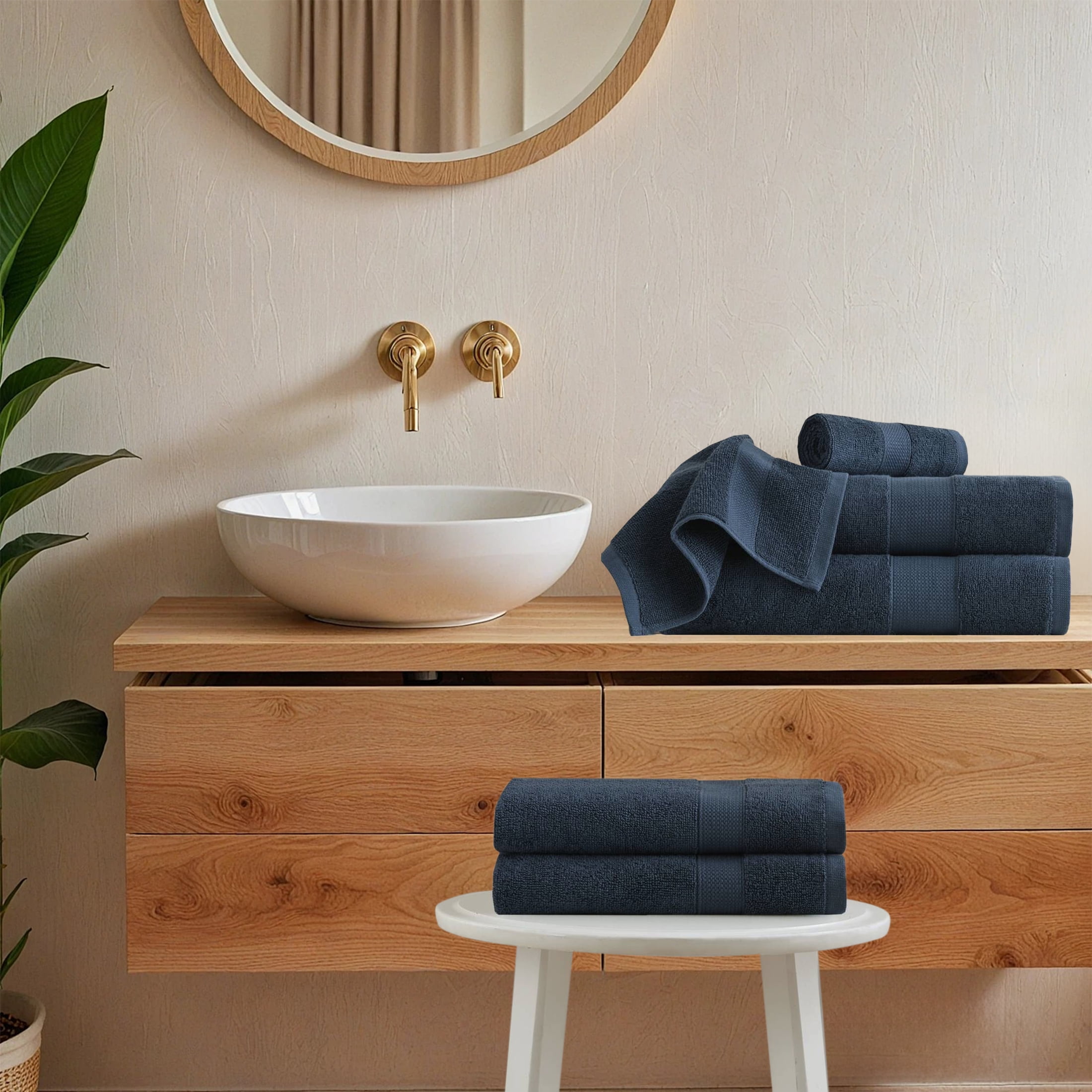 Regency Heights 6-Piece Bath Towel Set, 100% Turkish Cotton Bath Towels ...