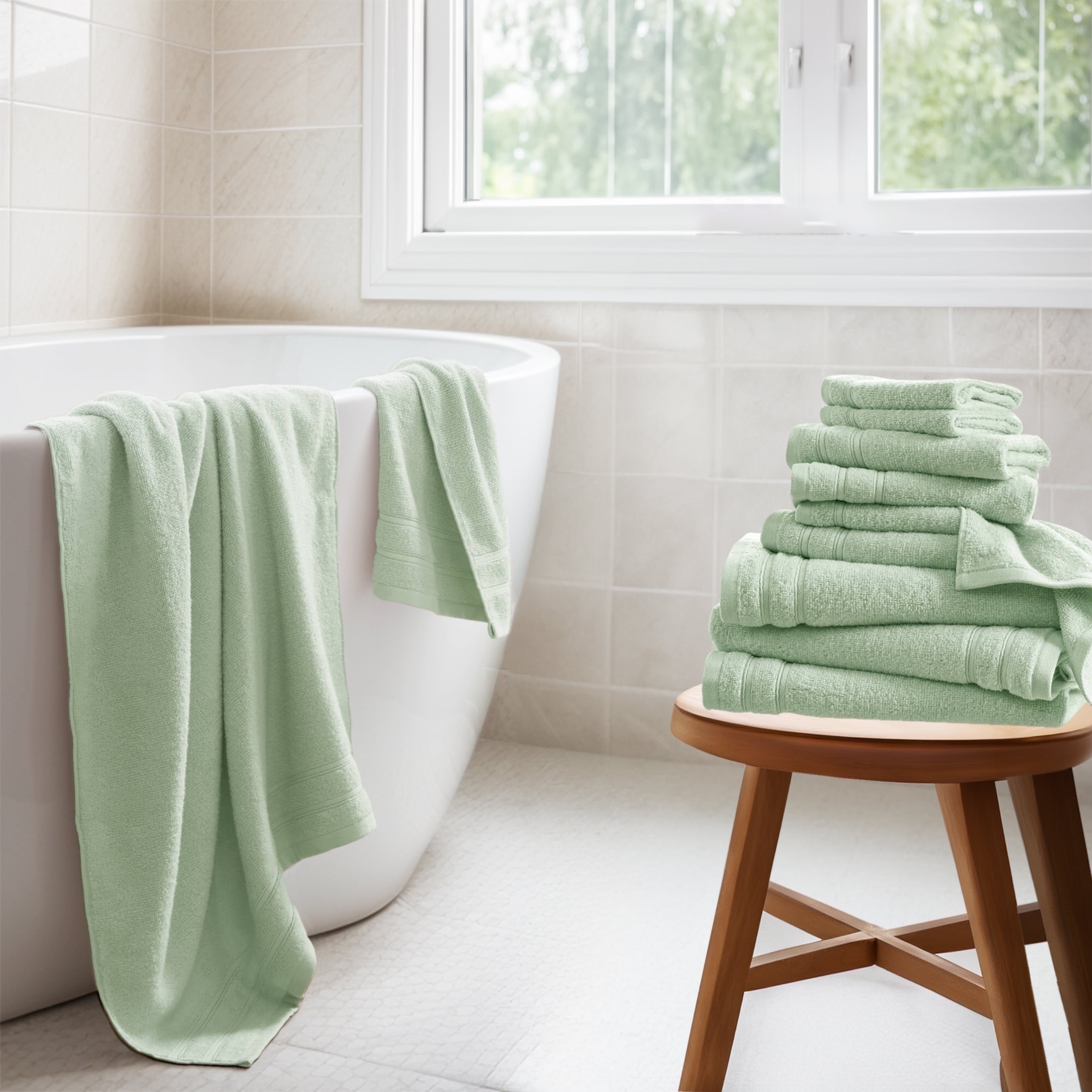 Regency Heights Plush Solid Print Plain Towel Set, 12 Count - Walmart.com