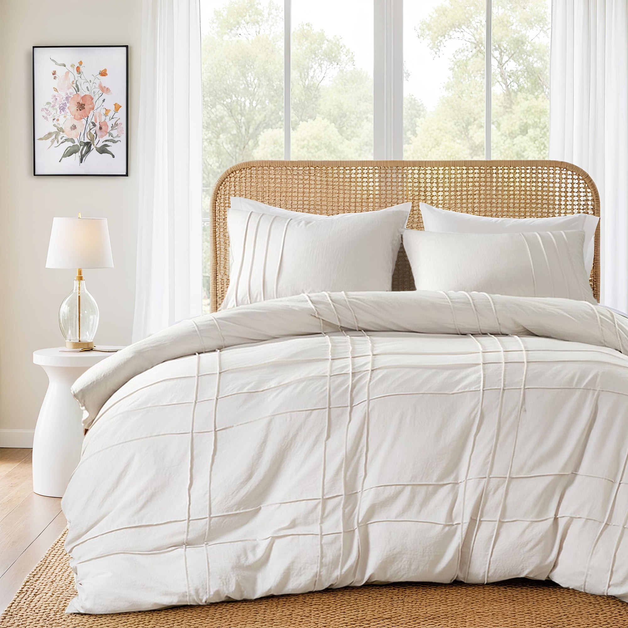 Regency Heights Cal King Duvet Cover Set, 104x98, Neutral 3-Piece ...