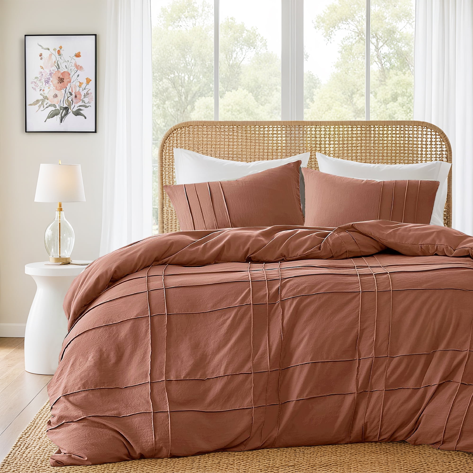 Regency Heights Full Duvet Cover Set, Soft Washed Pleated Duvet Cover ...