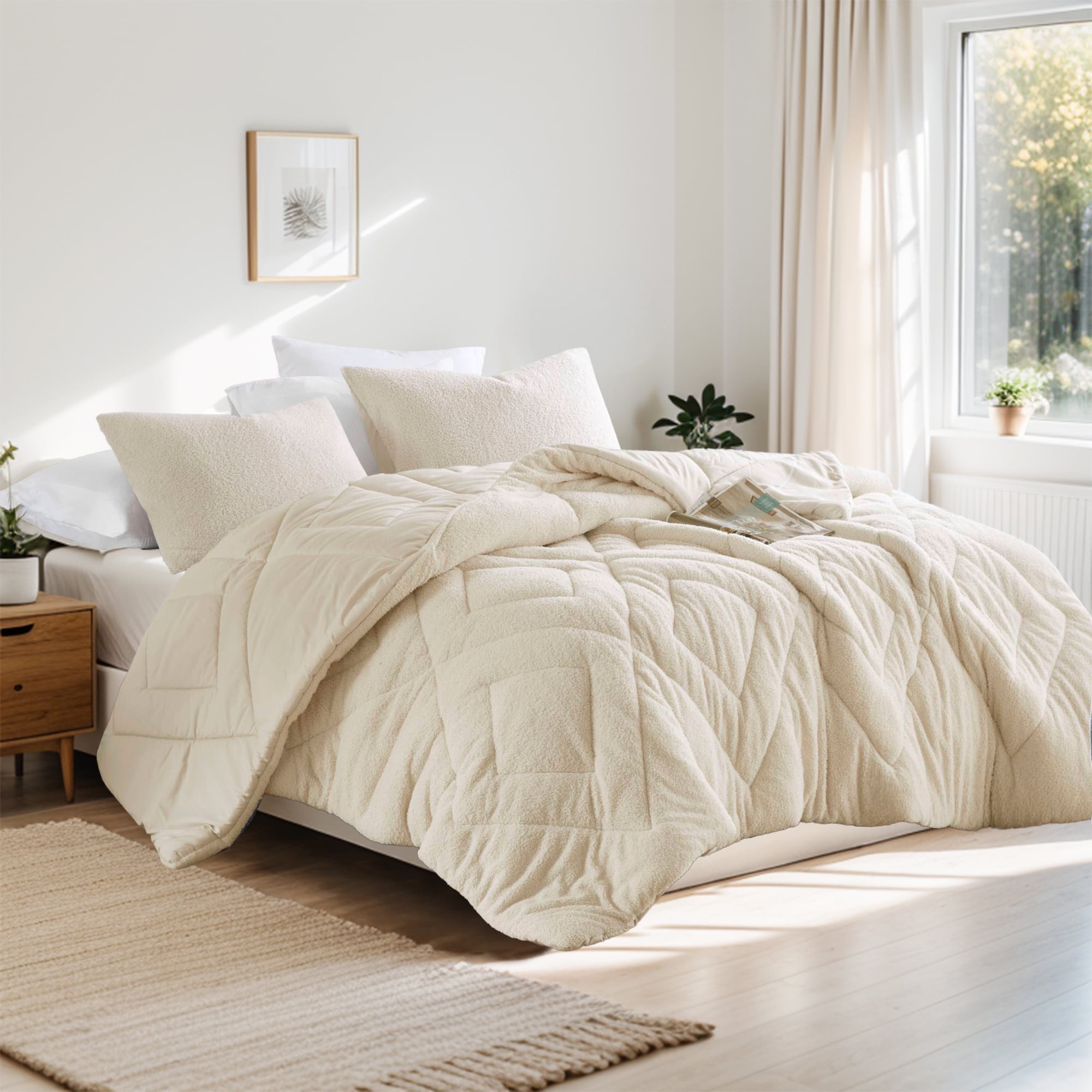 Regency Heights Full/Queen Comforter Set 3-Piece Double Diamond Quilted ...