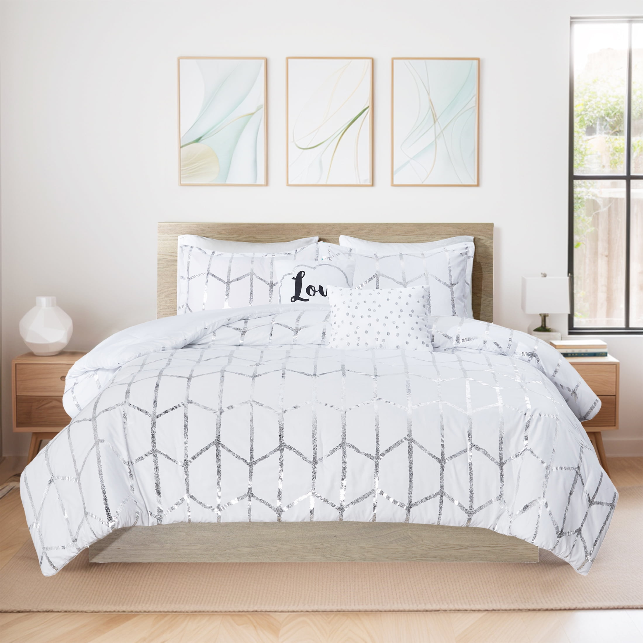 Regency Heights King/Cal King Size Comforter Set, 5-Piece Bedding Set ...